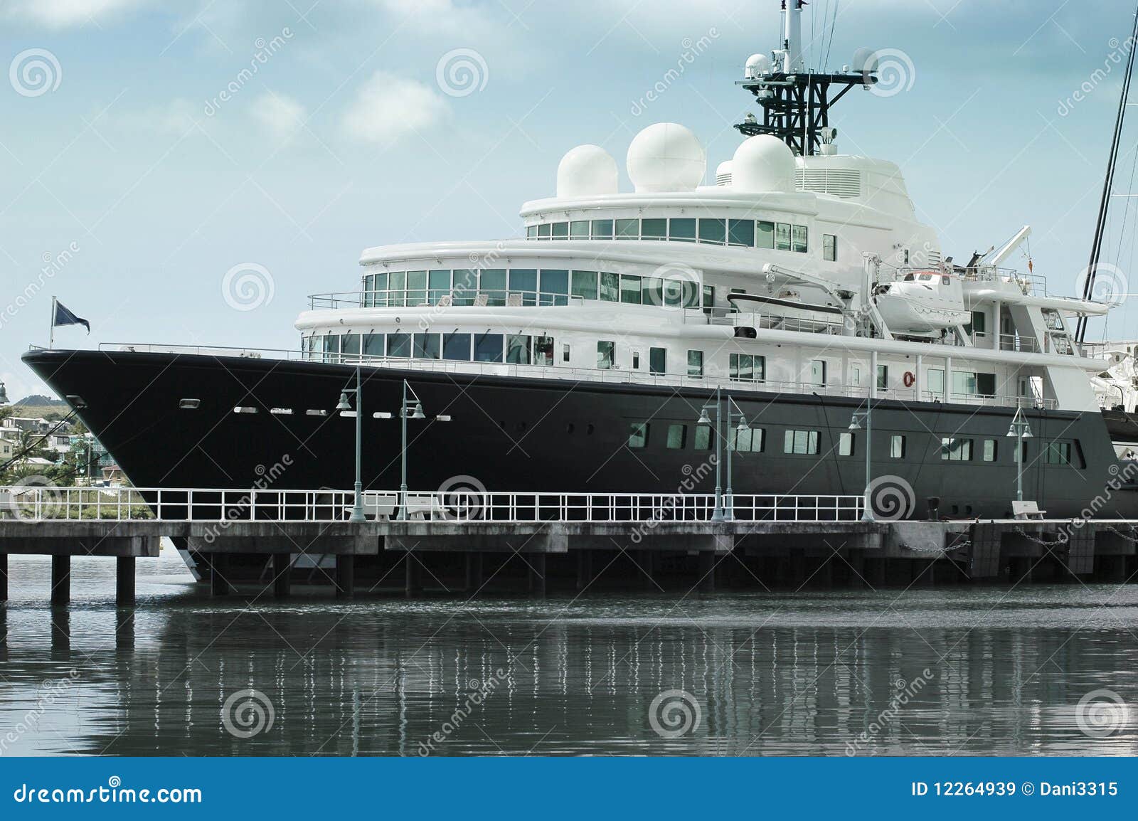 Large luxury yacht stock image. Image of mediterranean - 12264939