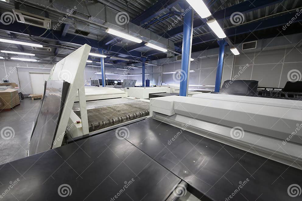Large Machines Preparing Samples for Print in Stock Image - Image of ...