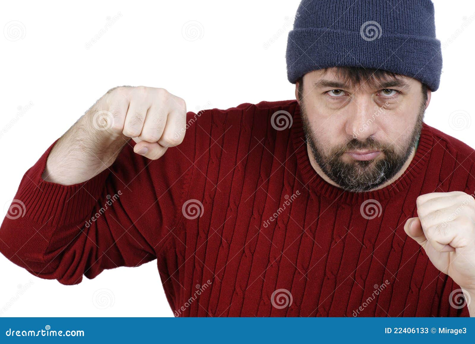 Large man ready to punch stock image. Image of fight - 22406133