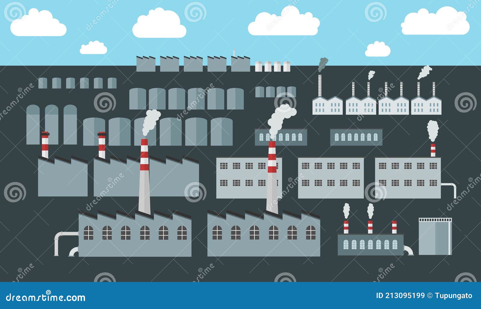 Large Manufacturing Complex - Vector Factory Stock Vector ...