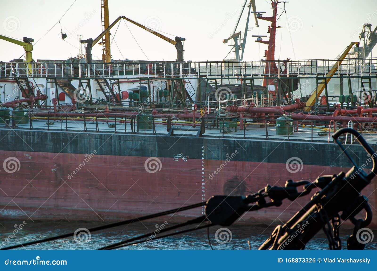Pipes On The Deck Of The Tanker Royalty-Free Stock Image ...