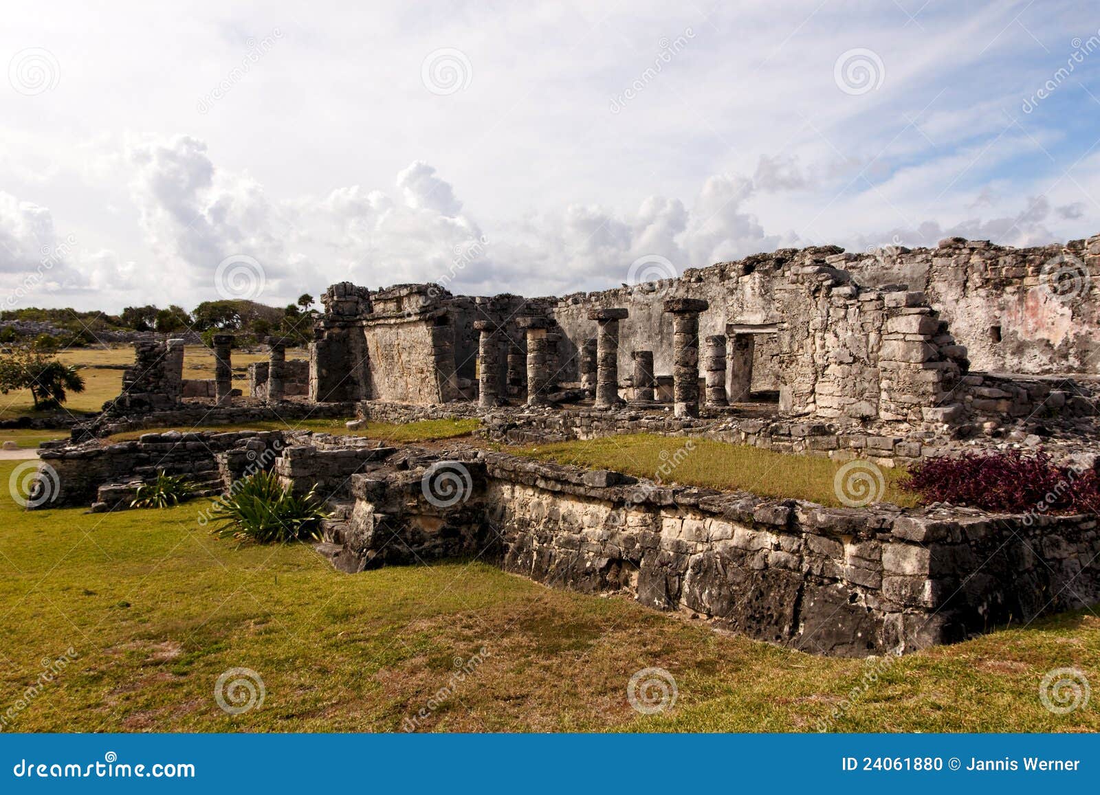 Large Mayan Building at Tulum Stock Photo - Image of archeology ...