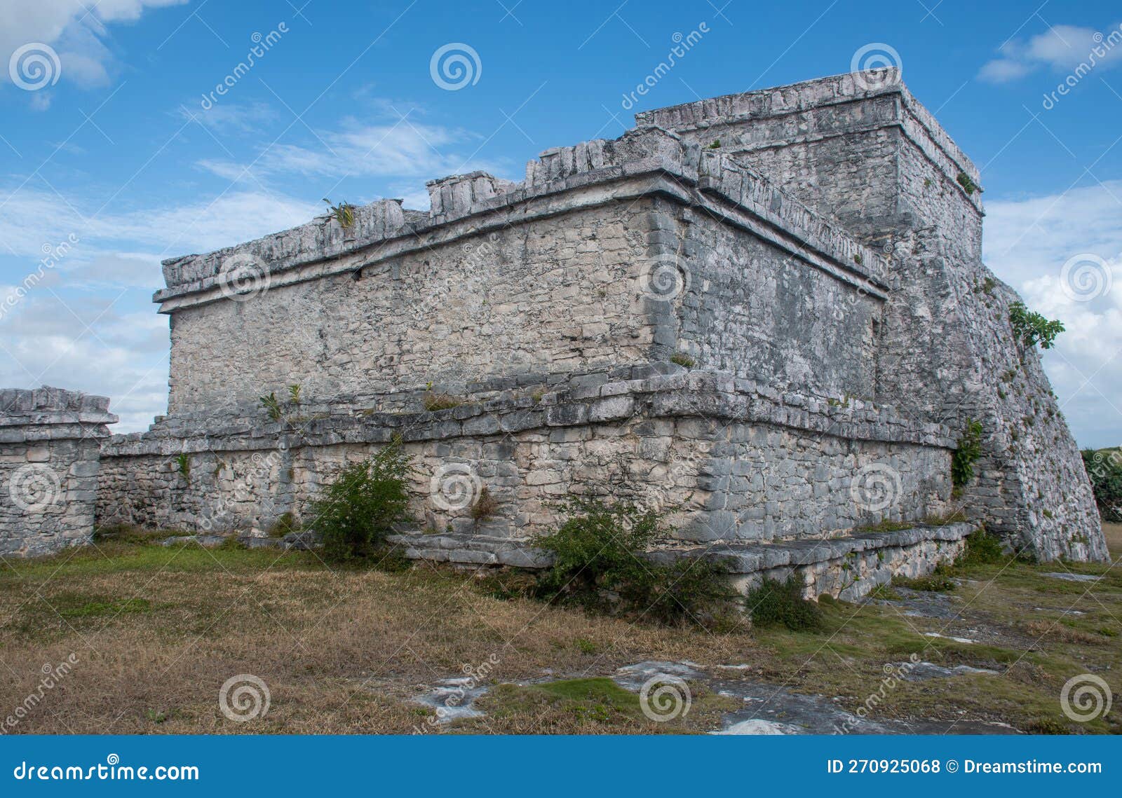 Large Mayan Temple at Tulum Stock Photo - Image of mayan, yucatan ...