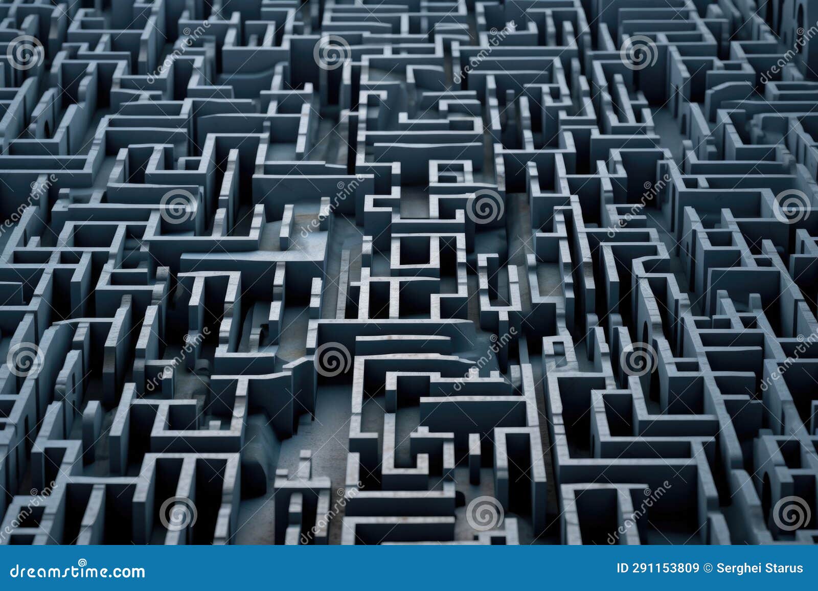 A Large Maze with Many Different Paths, AI Stock Illustration ...