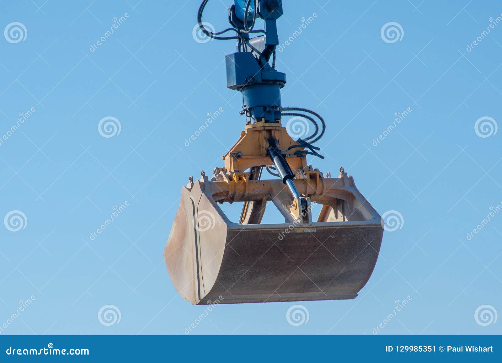 Large Mechanical Digger On Floating Pontoon Stock Image | CartoonDealer ...