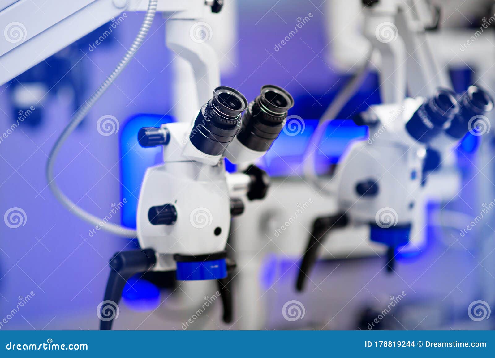 Large Medical Microscopes, in the Laboratory Stock Photo - Image of ...