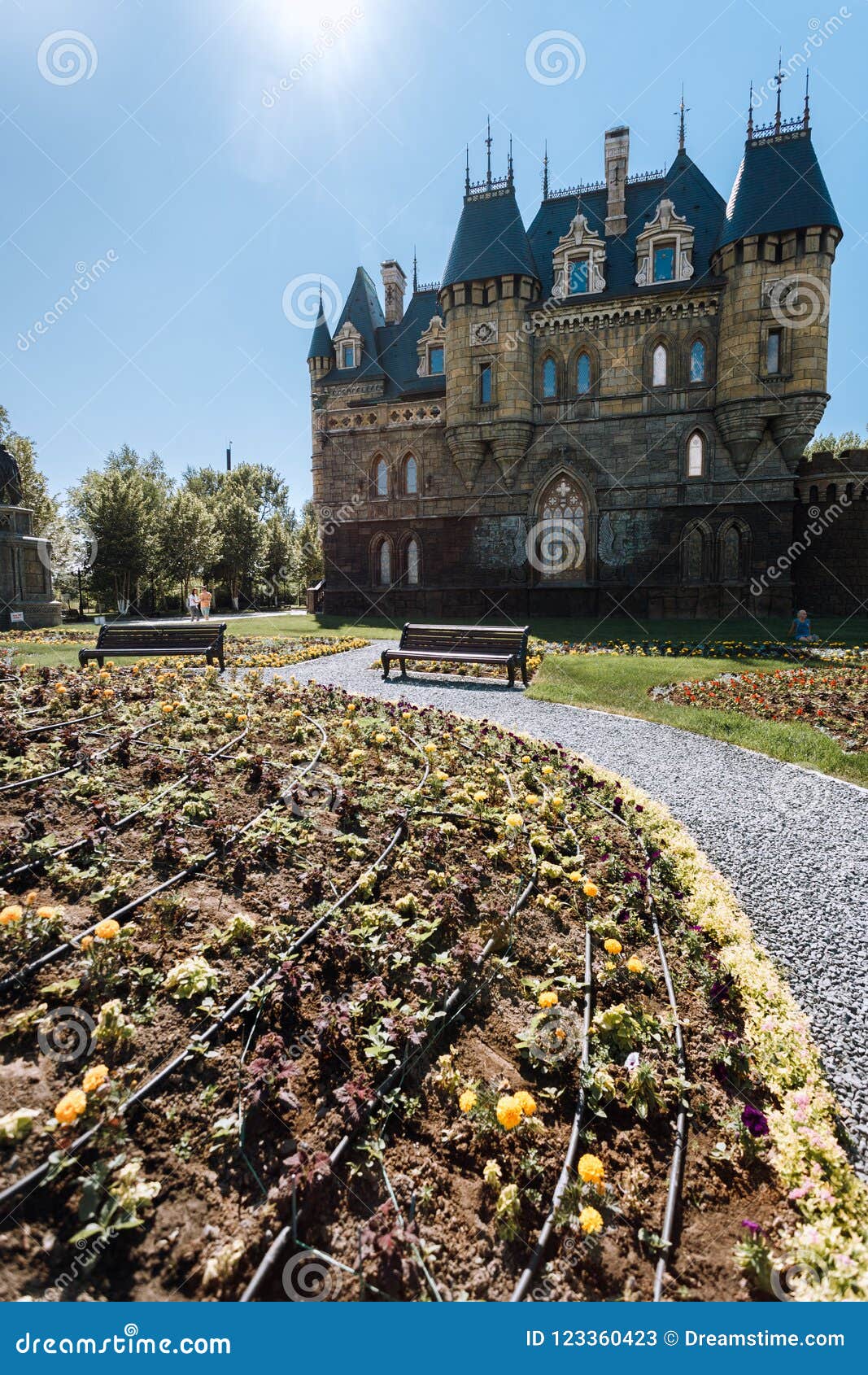 Large the Medieval Castle in Gothic Style Editorial Stock Photo - Image ...