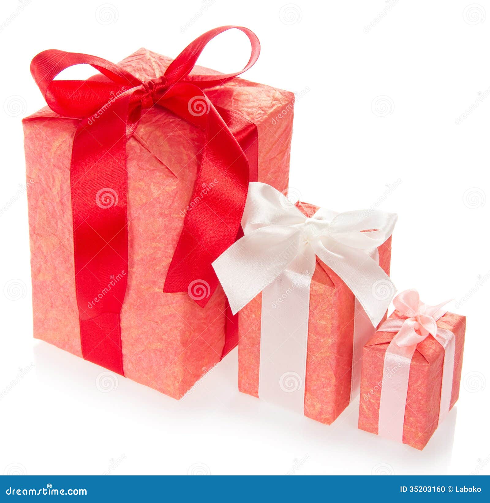 Large, Medium and Small Gift Boxes Stock Photo - Image of decorative ...