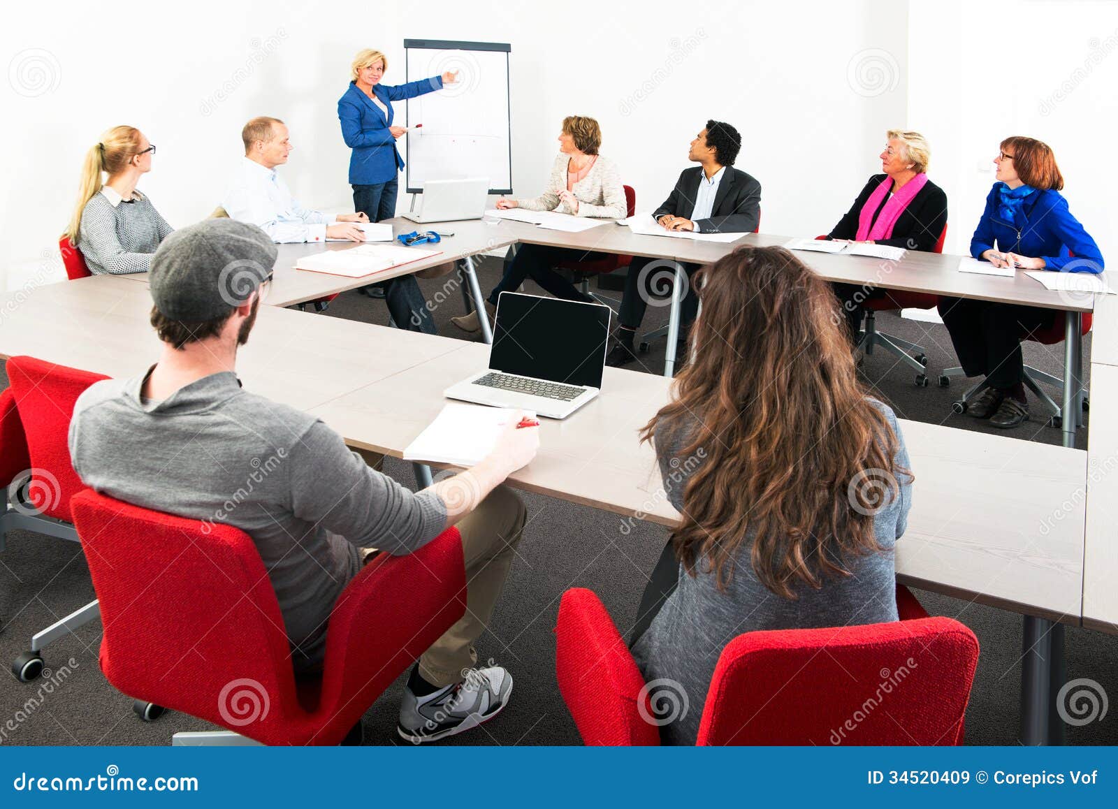 Large meeting stock image. Image of notes, presentation - 34520409