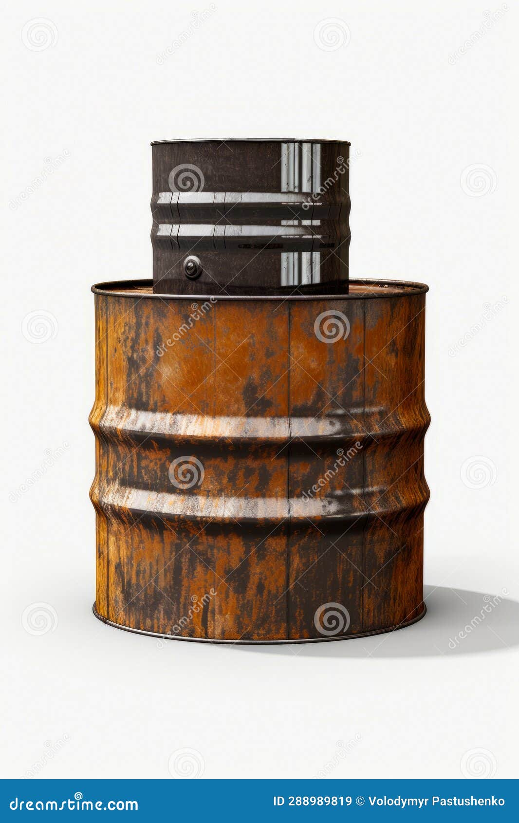 Large Metal Barrel with Metal Lid on Top of it. Generative AI Stock ...