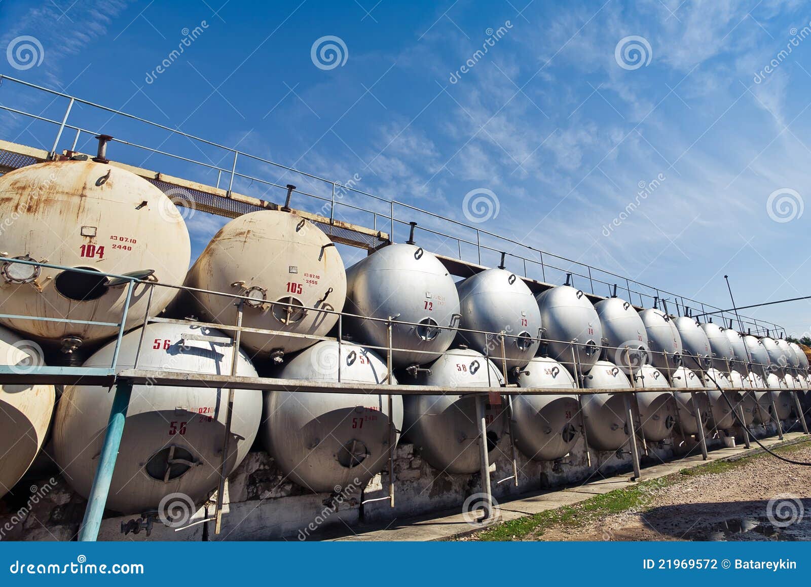 Large metal barrels stock photo. Image of conservation - 21969572