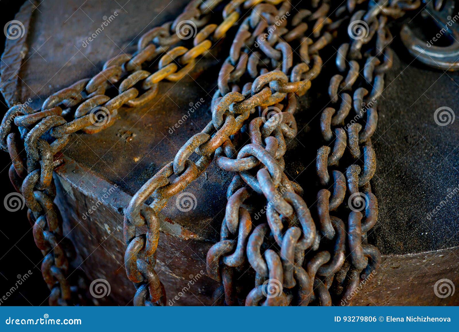 Large metal chains stock photo. Image of power, piping - 93279806