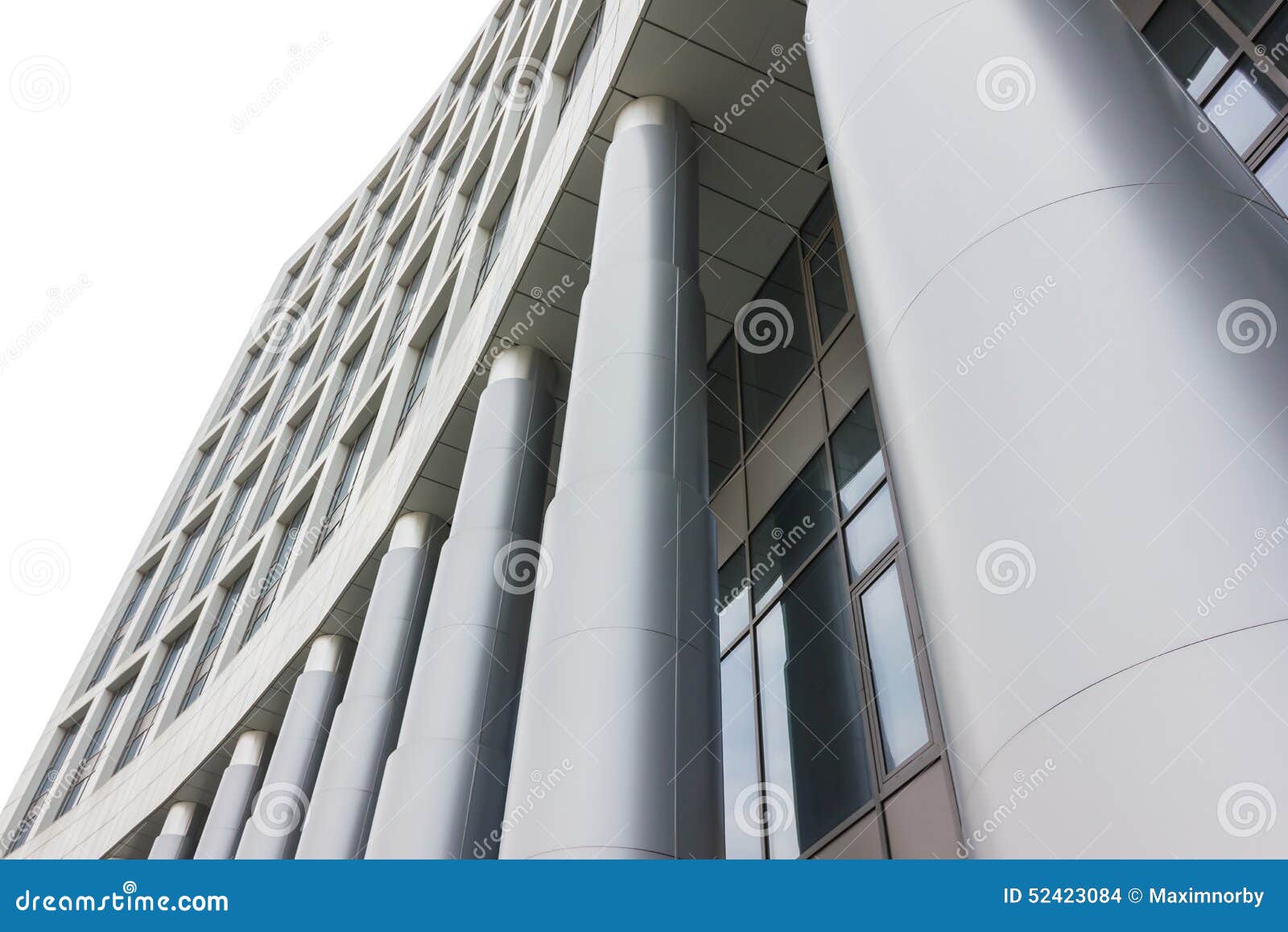 Metal Columns In Modern Futuristic Architecture Stock Image ...