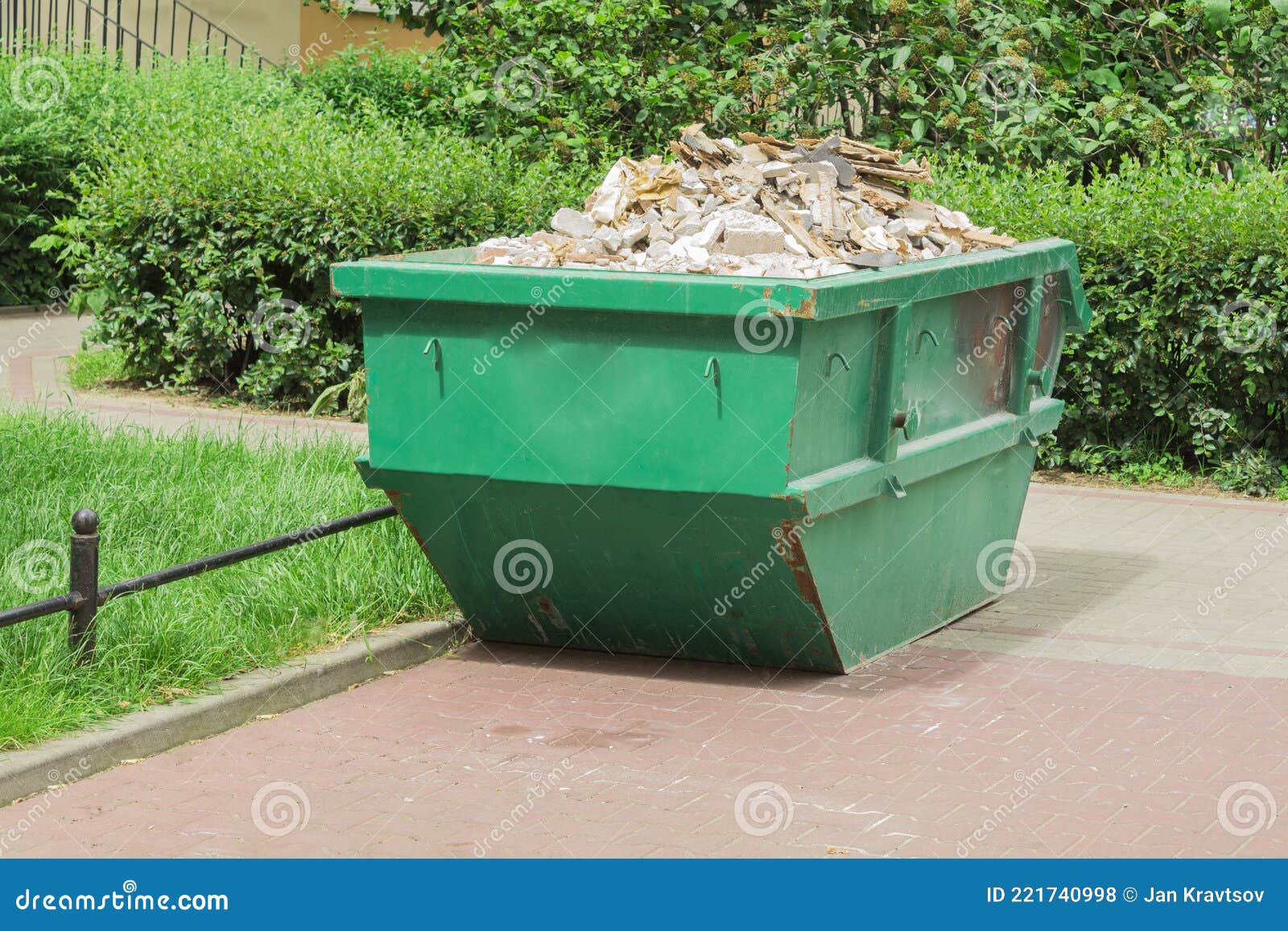 Large Metal Container with Solid Household Waste Stock Photo - Image of ...