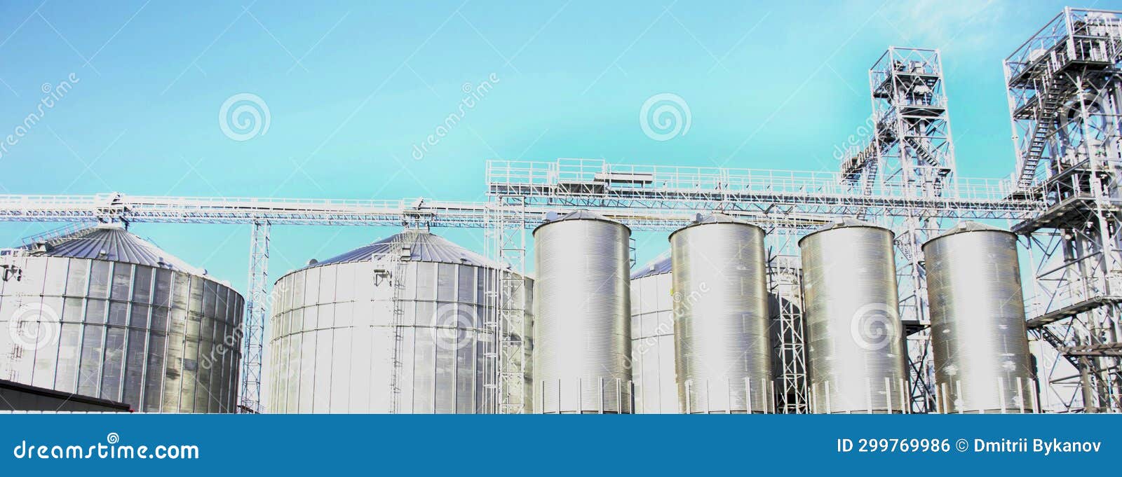 Large Metal Containers of a Modern Elevator for Drying and Storing ...