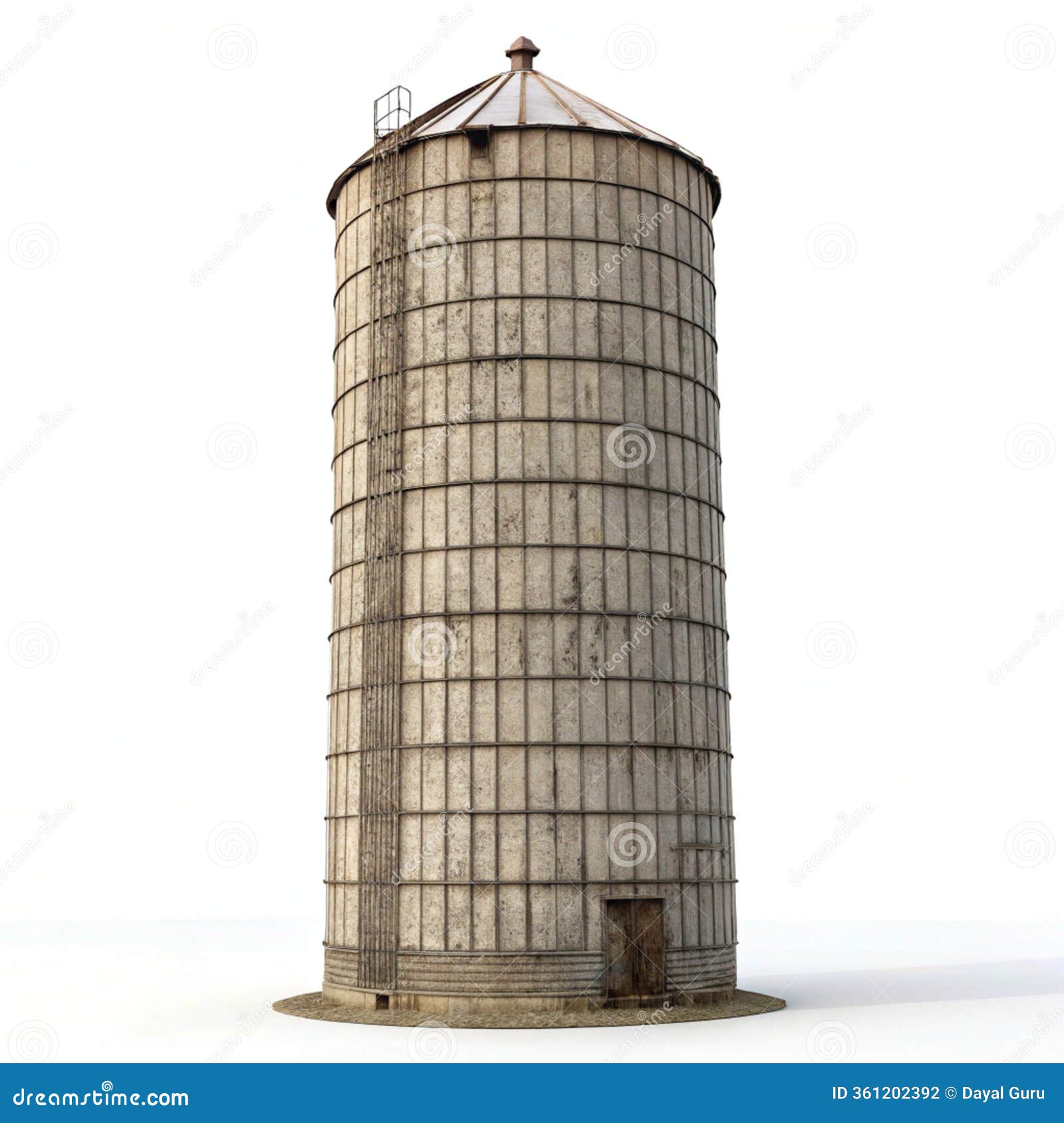 Large Metal Grain Silo Isolated on Transparent Background Stock ...