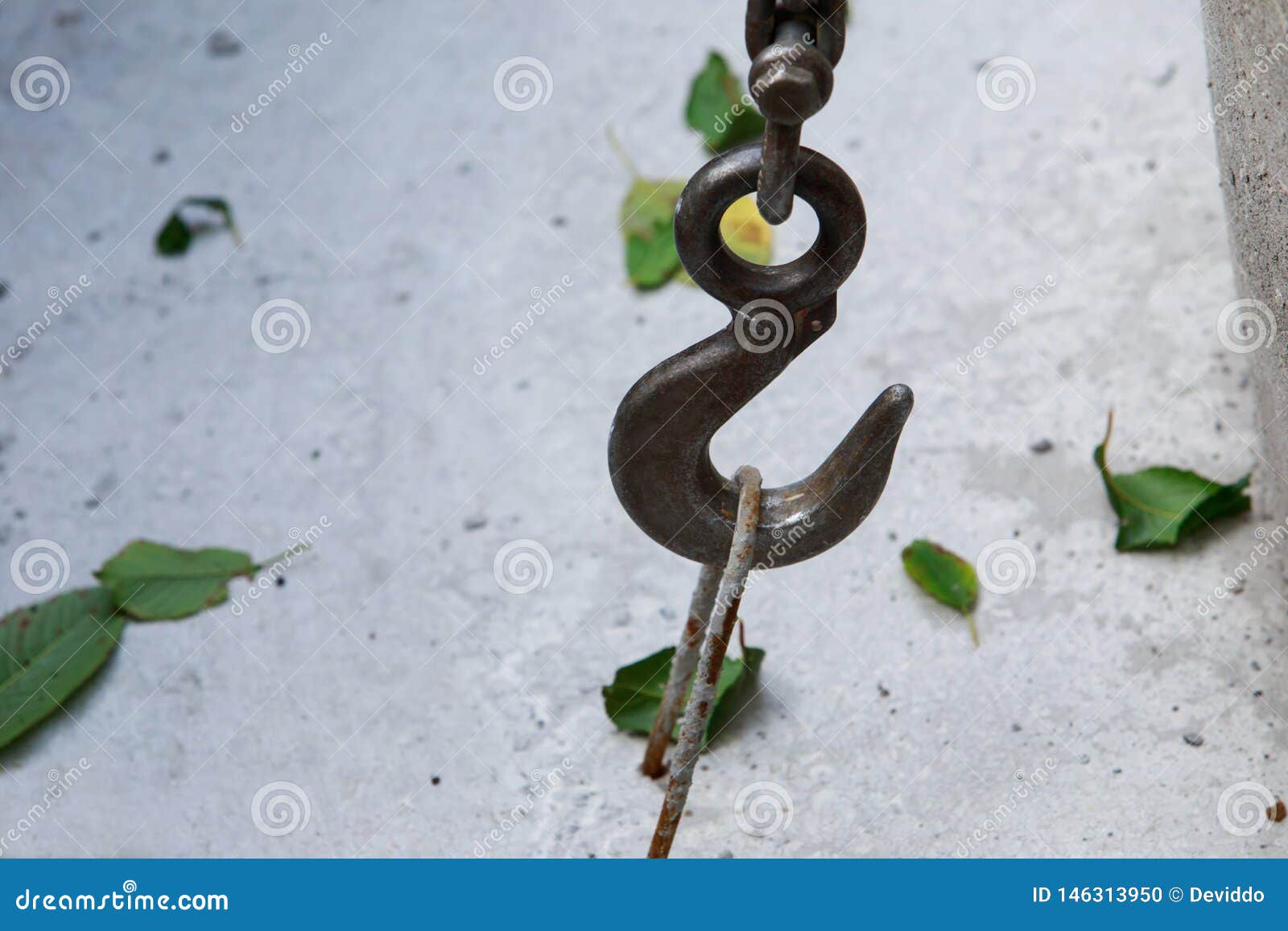 Large metal hook stock photo. Image of installation - 146313950