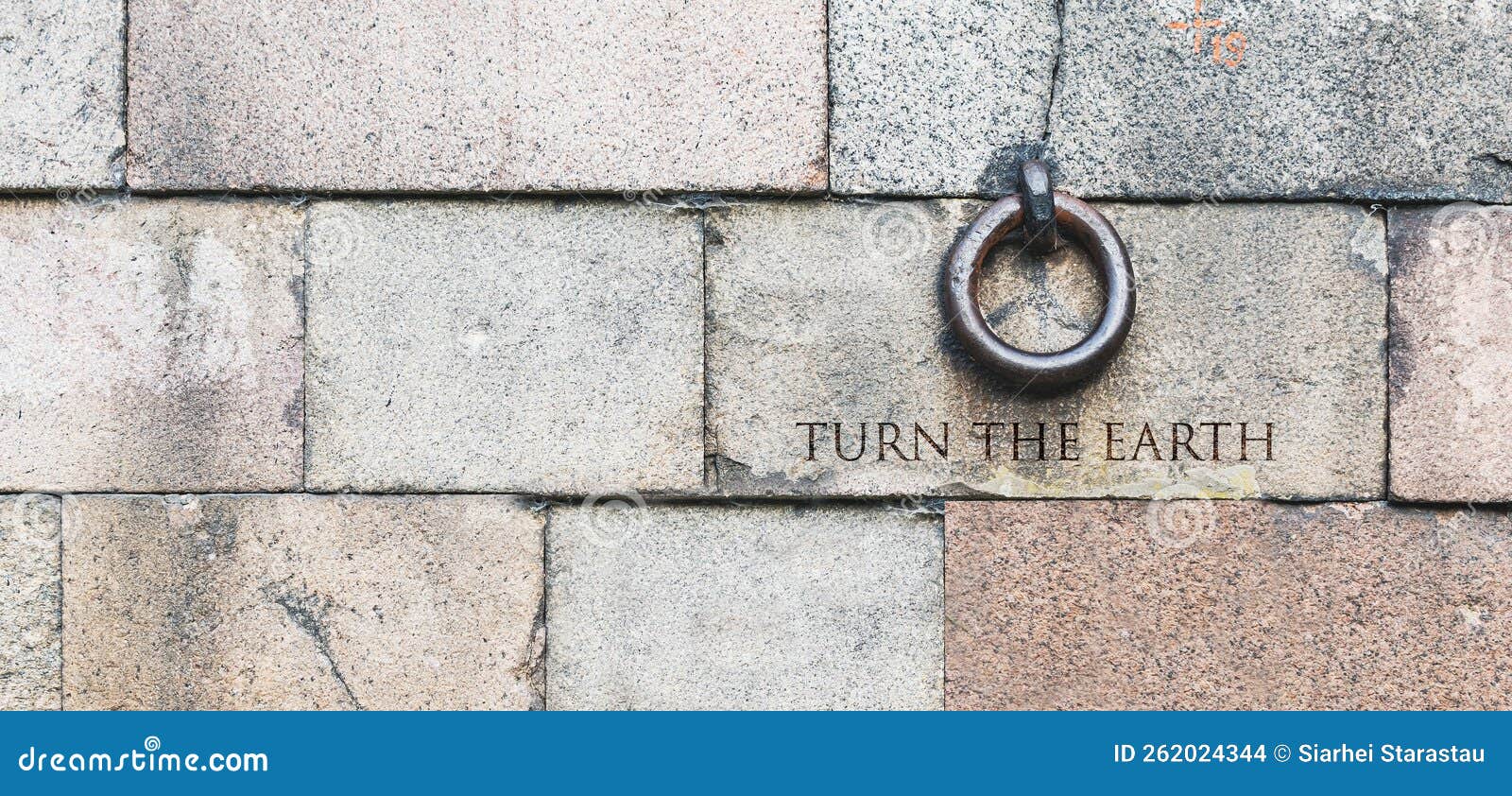 A Large Metal Ring on the Wall Stock Photo - Image of oldfashioned ...