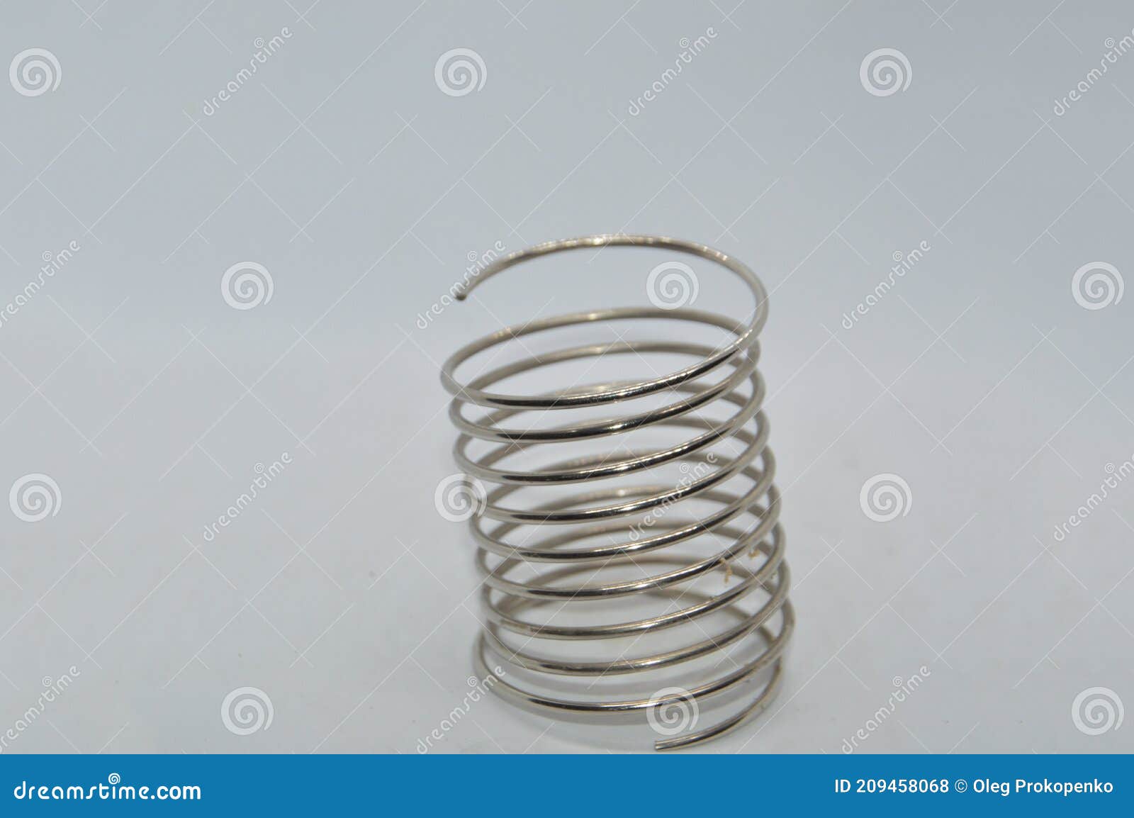 Large Metal Spring on White Background Stock Photo - Image of ...