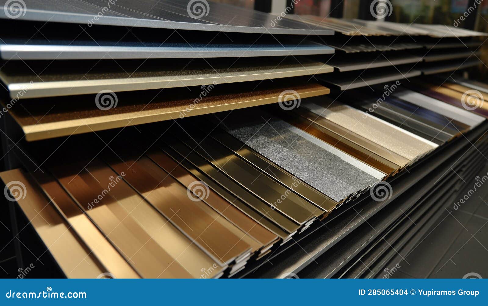 Large Metal Stack of Paper in a Modern Printing Press Factory Generated ...