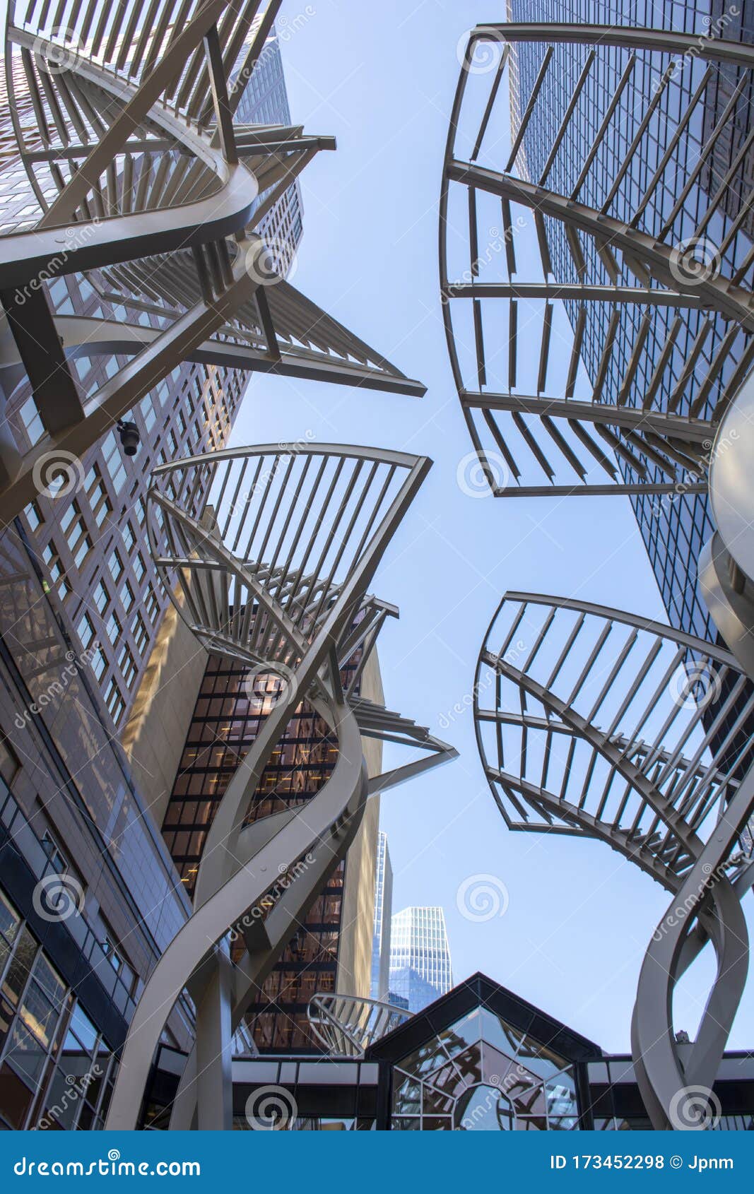 Large Metal Structural Art in Downtown Calgary Editorial Stock Photo ...
