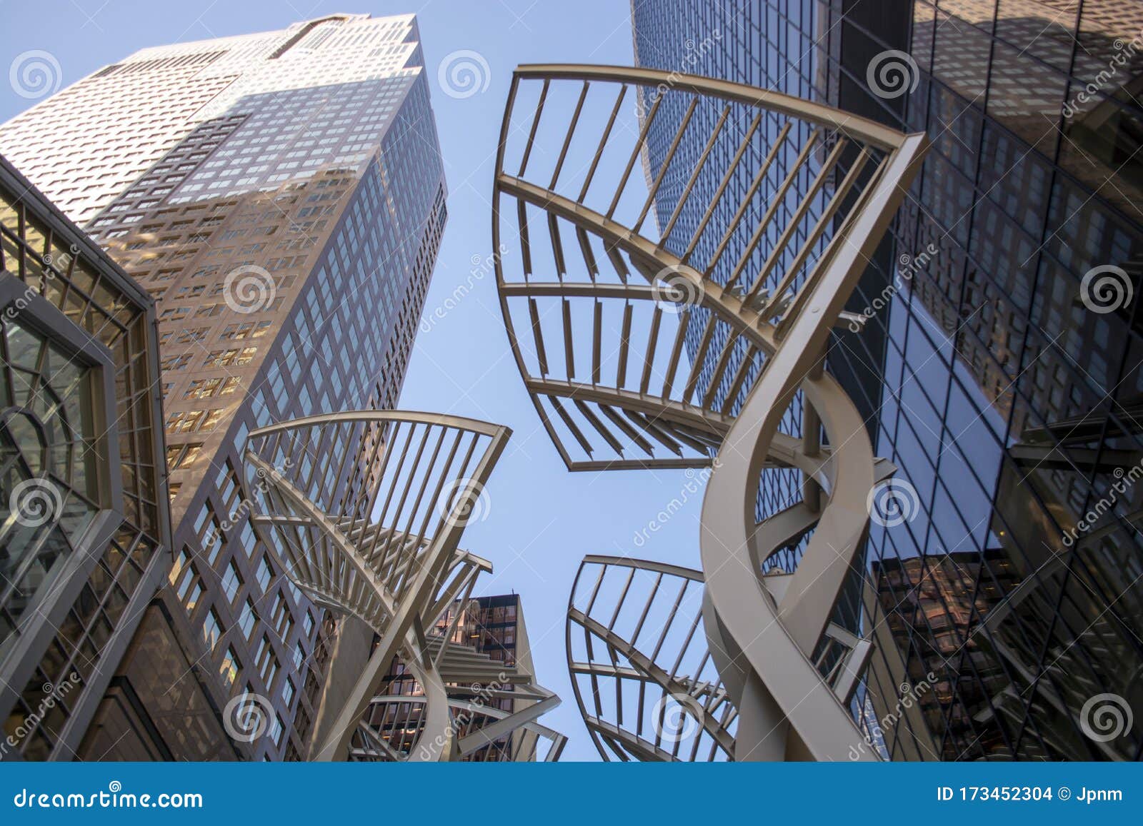 Large Metal Structural Art in Downtown Calgary Editorial Stock Image ...
