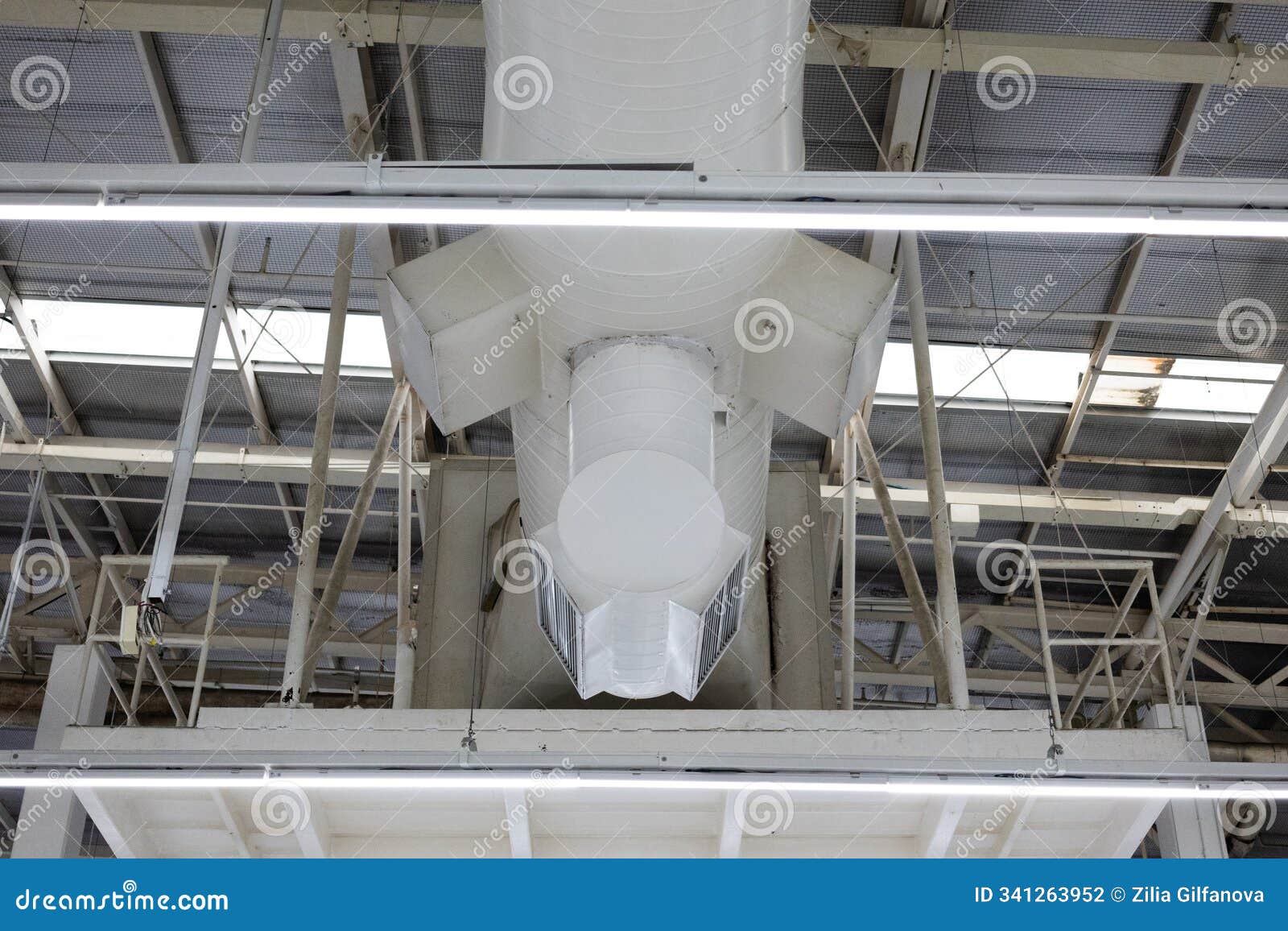 Large Metal Structures Ceiling. Building Ceiling Structure Show ...