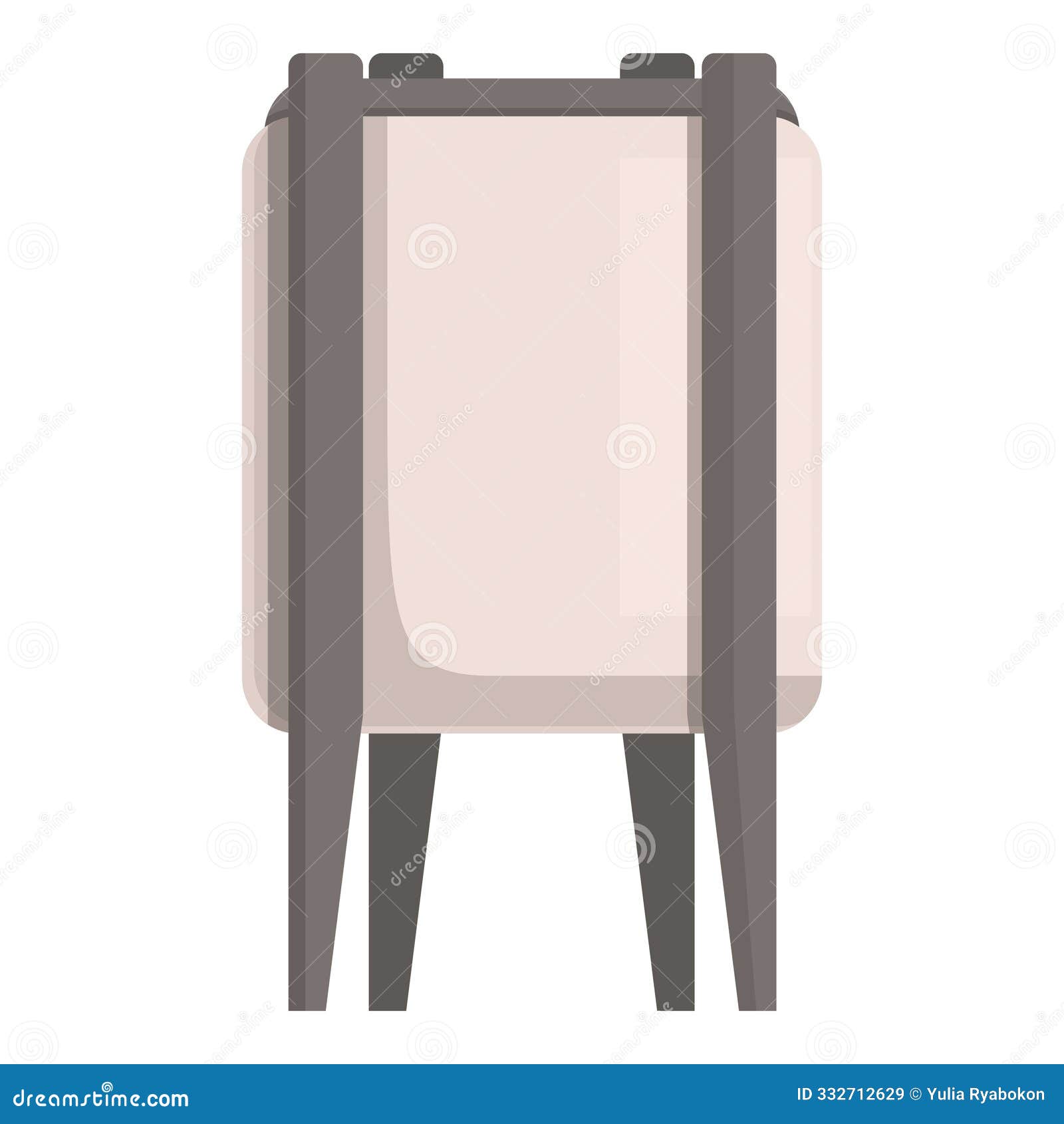 Large Metal Tank Standing on Legs Isolated Stock Vector - Illustration ...