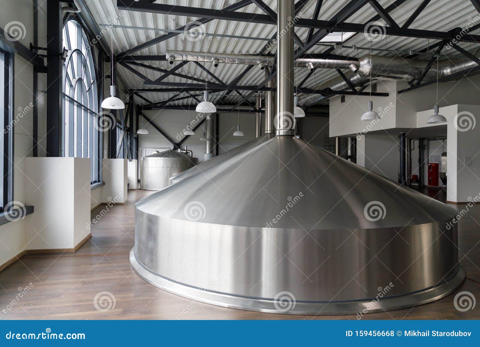 Large Metal Vats Inside the Brewery Used As Fermentation Tanks in the ...