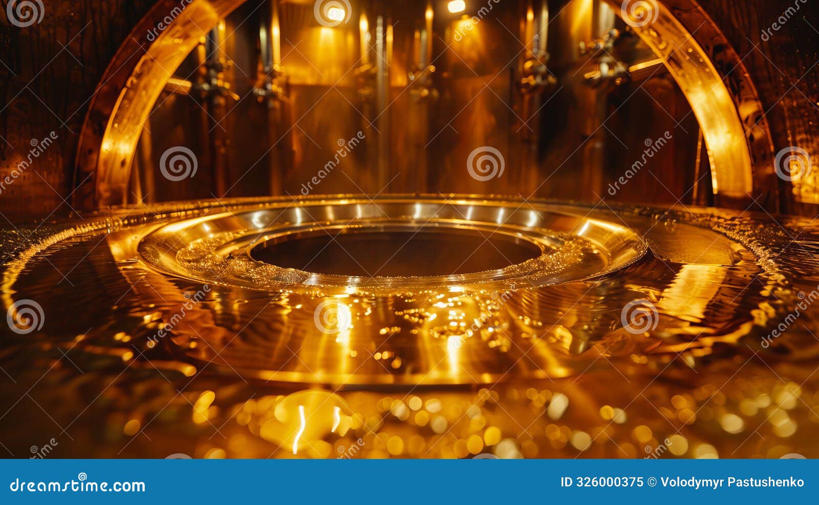 A Large Metal Vessel with Water Inside Stock Image - Image of sparkle ...