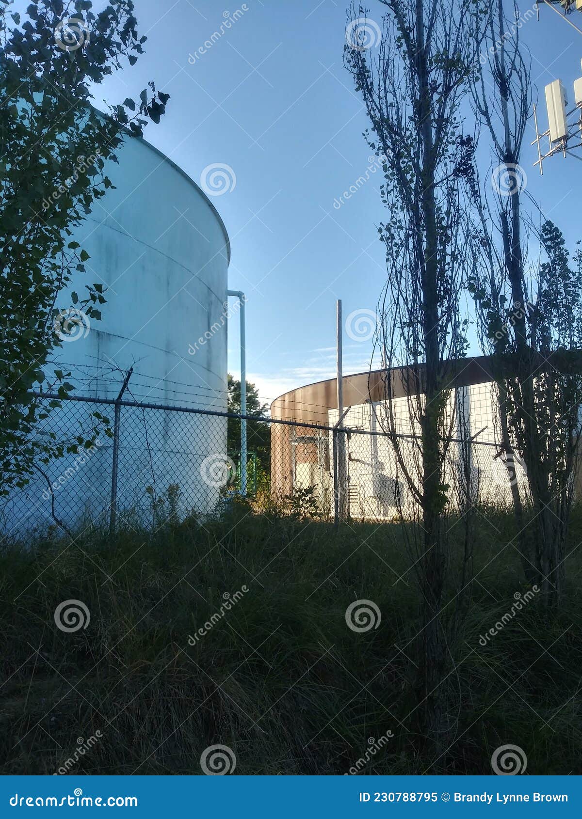 Large Metal Water Storage Tanks Stock Image - Image of water ...