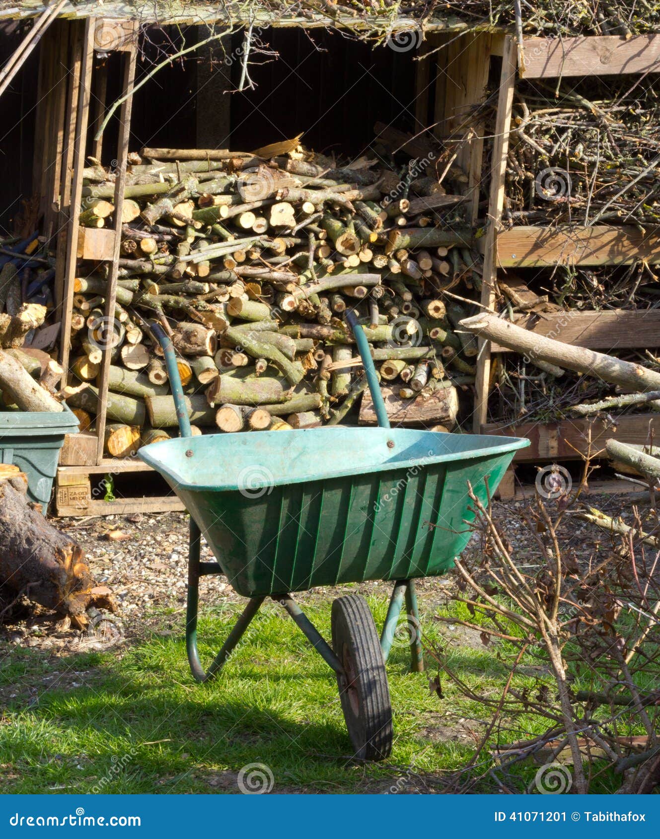 Large Wheelbarrows stock image. Image of gate, shady - 41071201