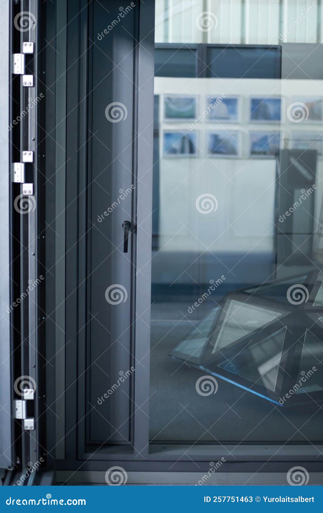 Large Metal Window in a Modern Home Interior Design. Stock Image ...