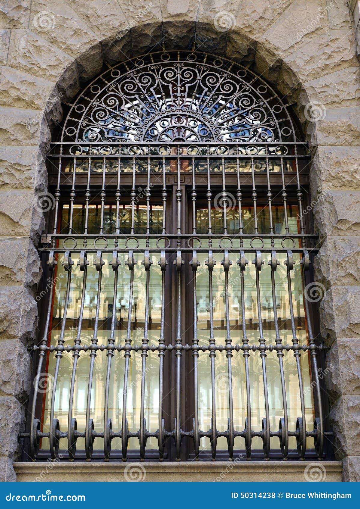 Large Metal Window Security Grill Stock Photo - Image of metal, window ...