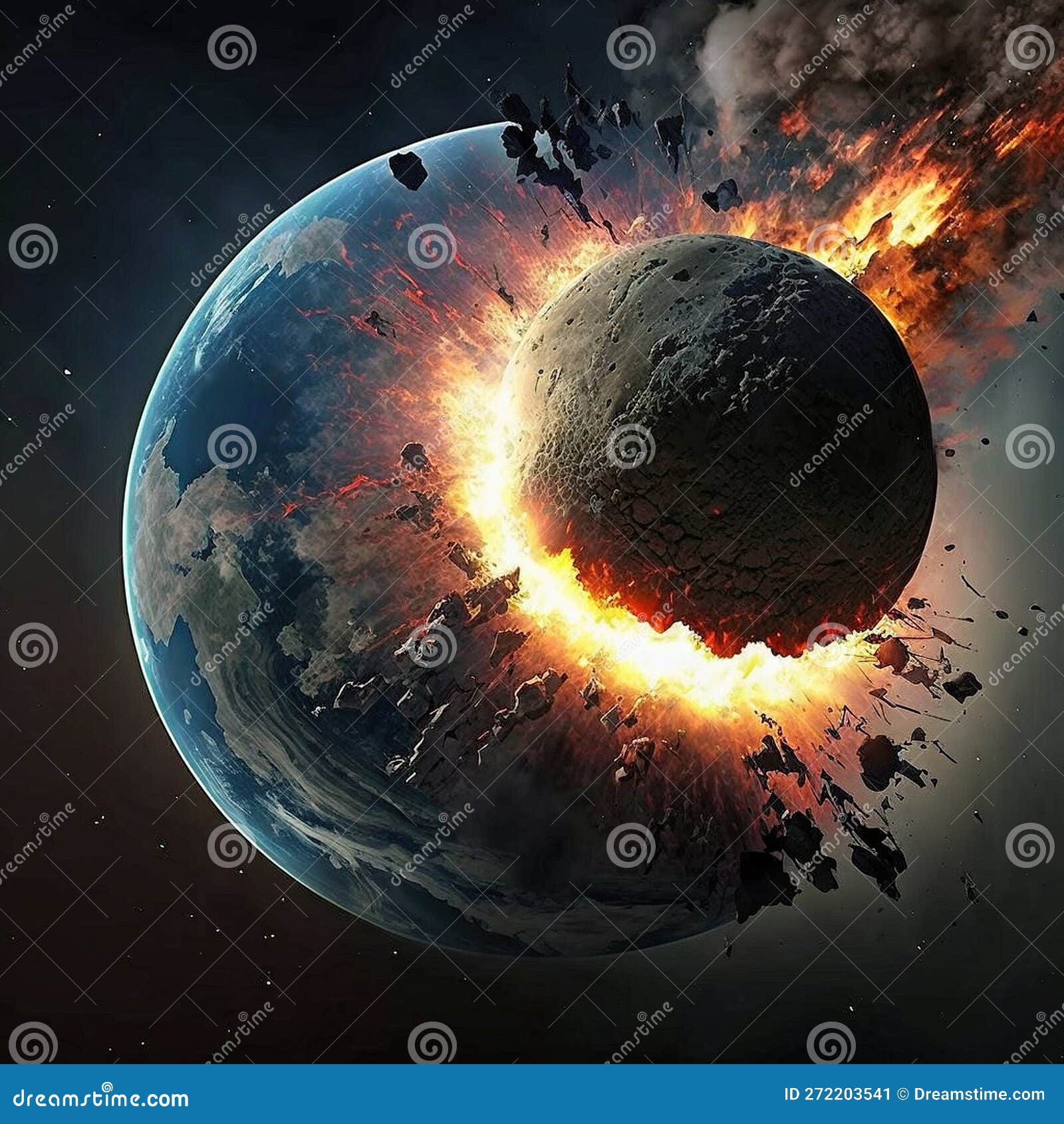 A Large Meteor Burning and Glowing As it Hits the Earth S Atmosphere ...