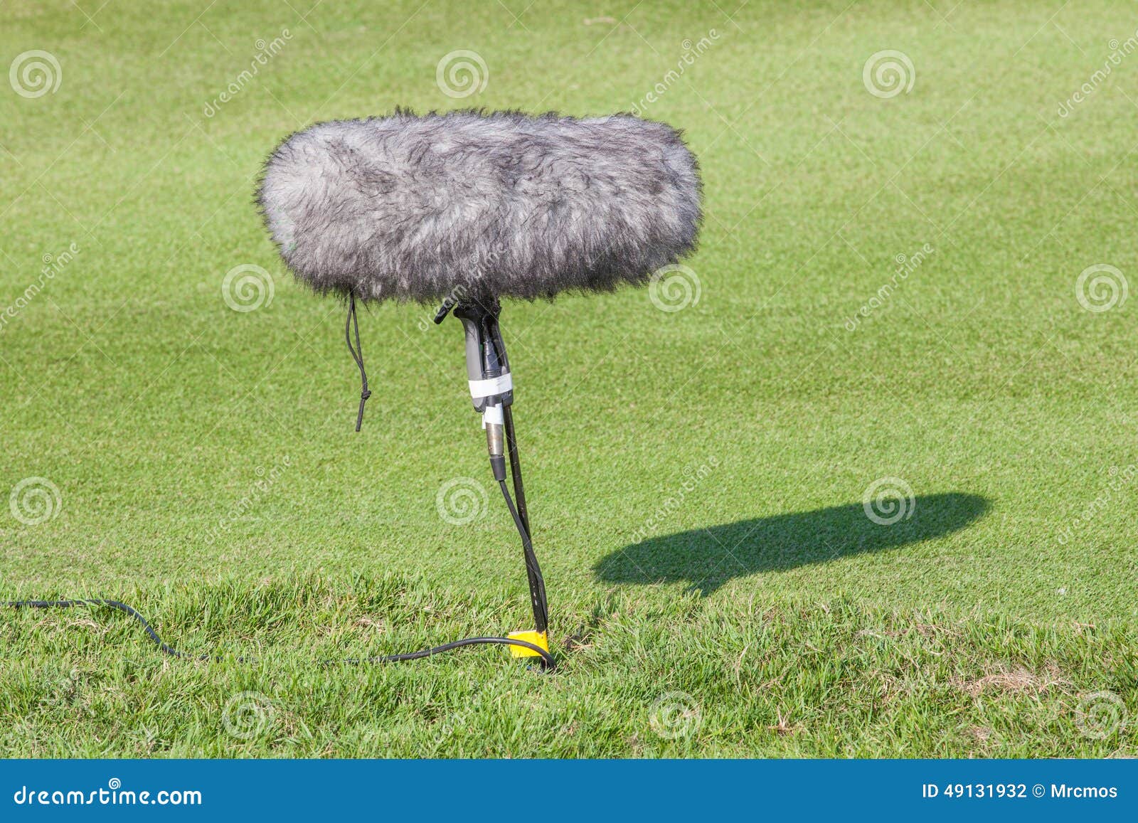 A Large Microphone Boom with Windshield Situated in Golf Tournament for ...