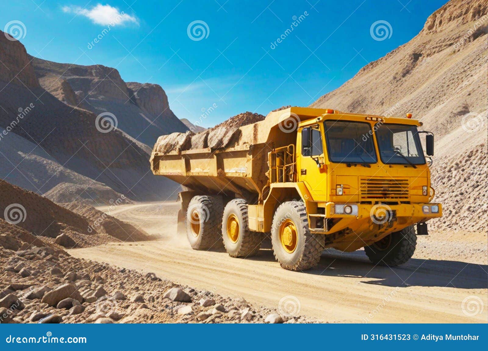 Generative Ai, Large Mine Car, Coal Mine Car, Mine Construction Area ...