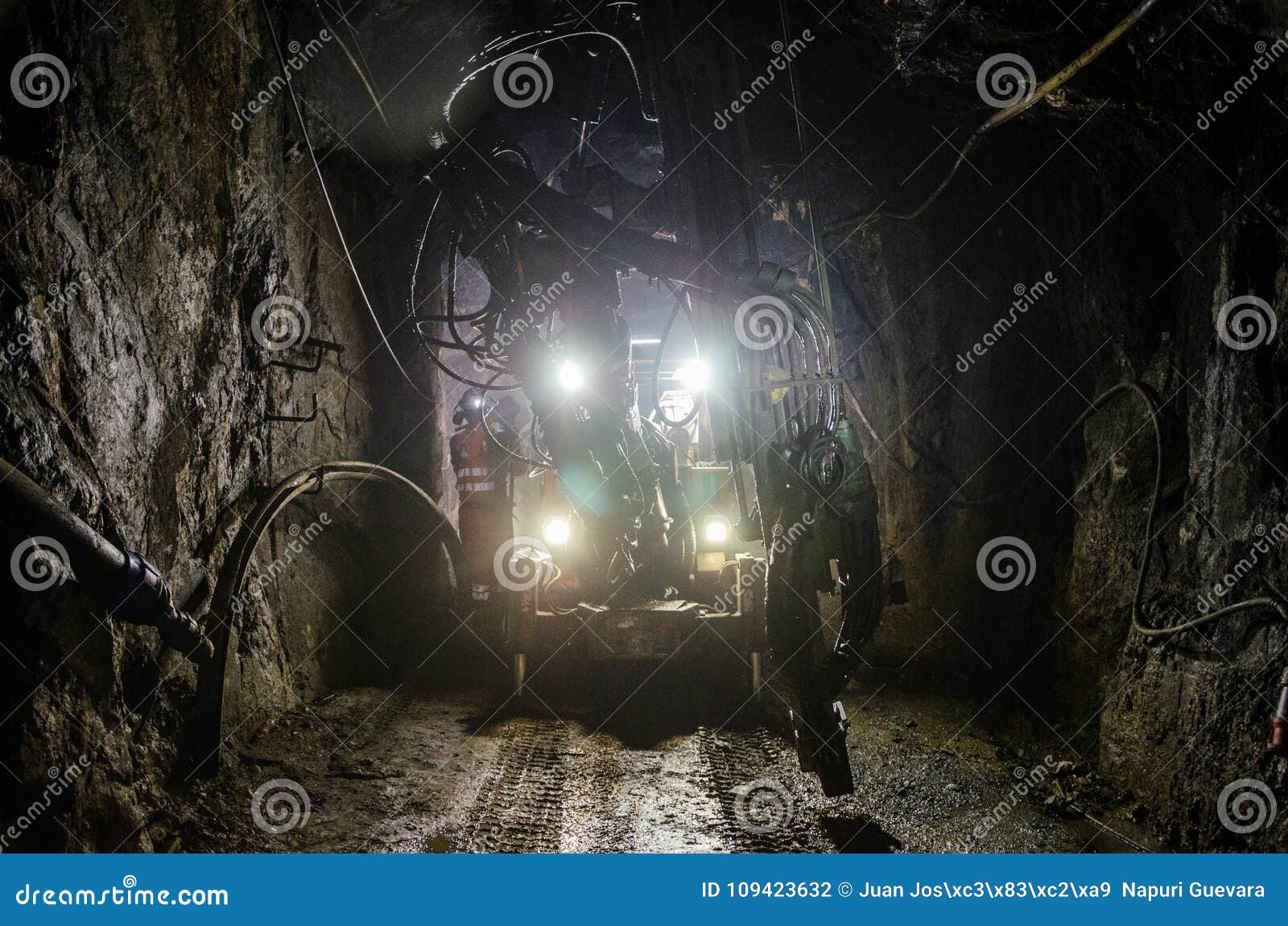 Mine Machine stock photo. Image of person, operating - 109423632