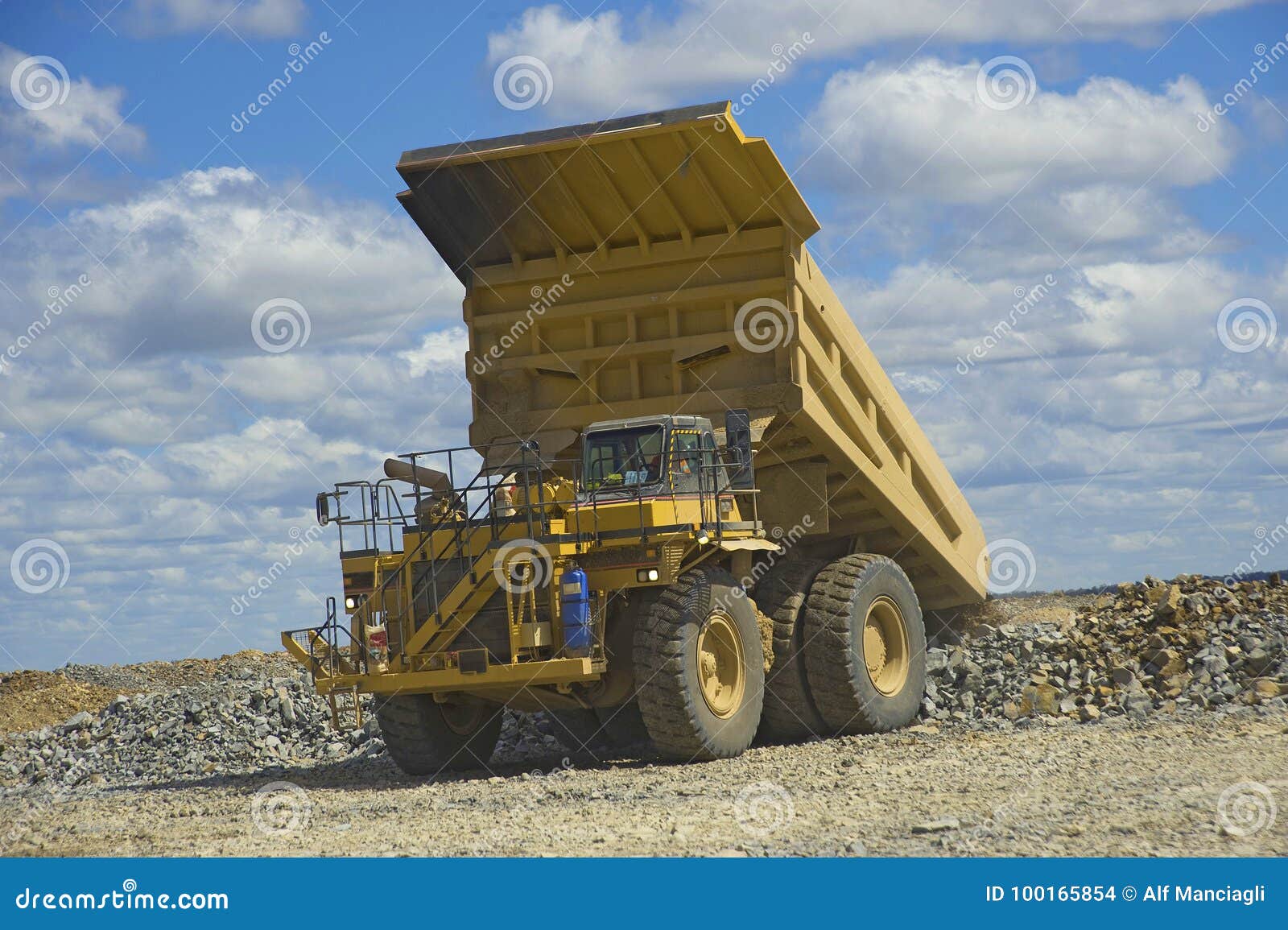 Large mining truck. stock photo. Image of large, gold - 100165854