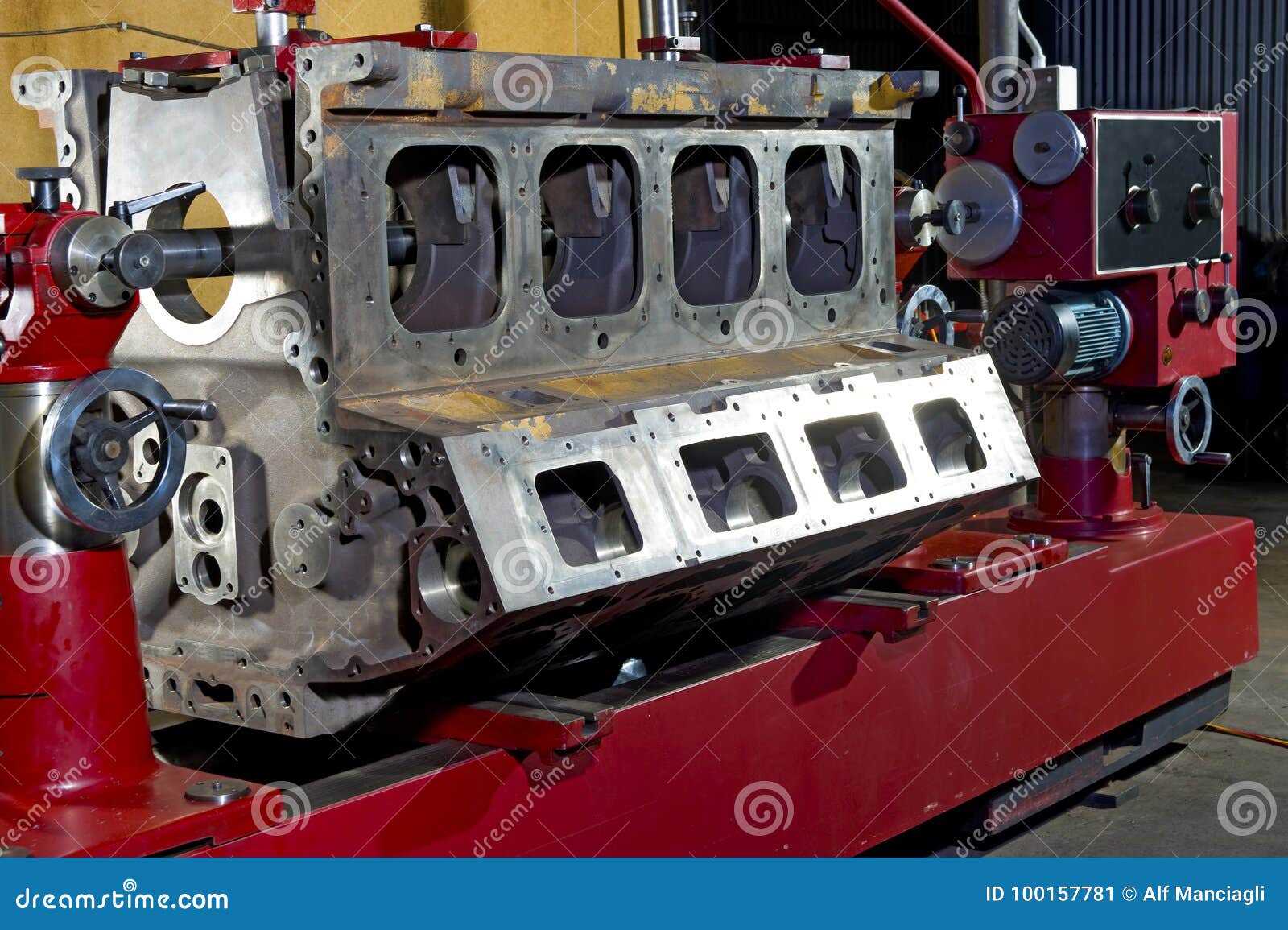 Large mining truck engine. stock image. Image of machine - 100157781