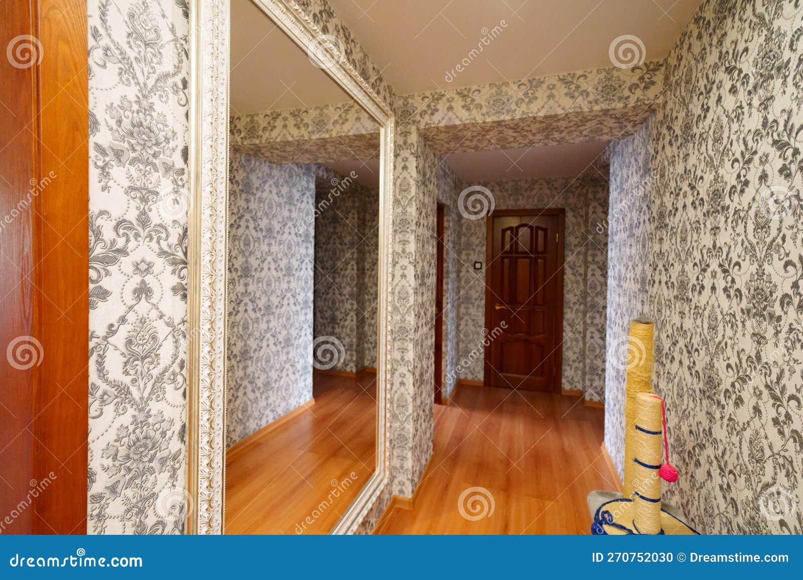 Large Mirror in the Corridor of the Apartment. Stock Photo - Image of ...