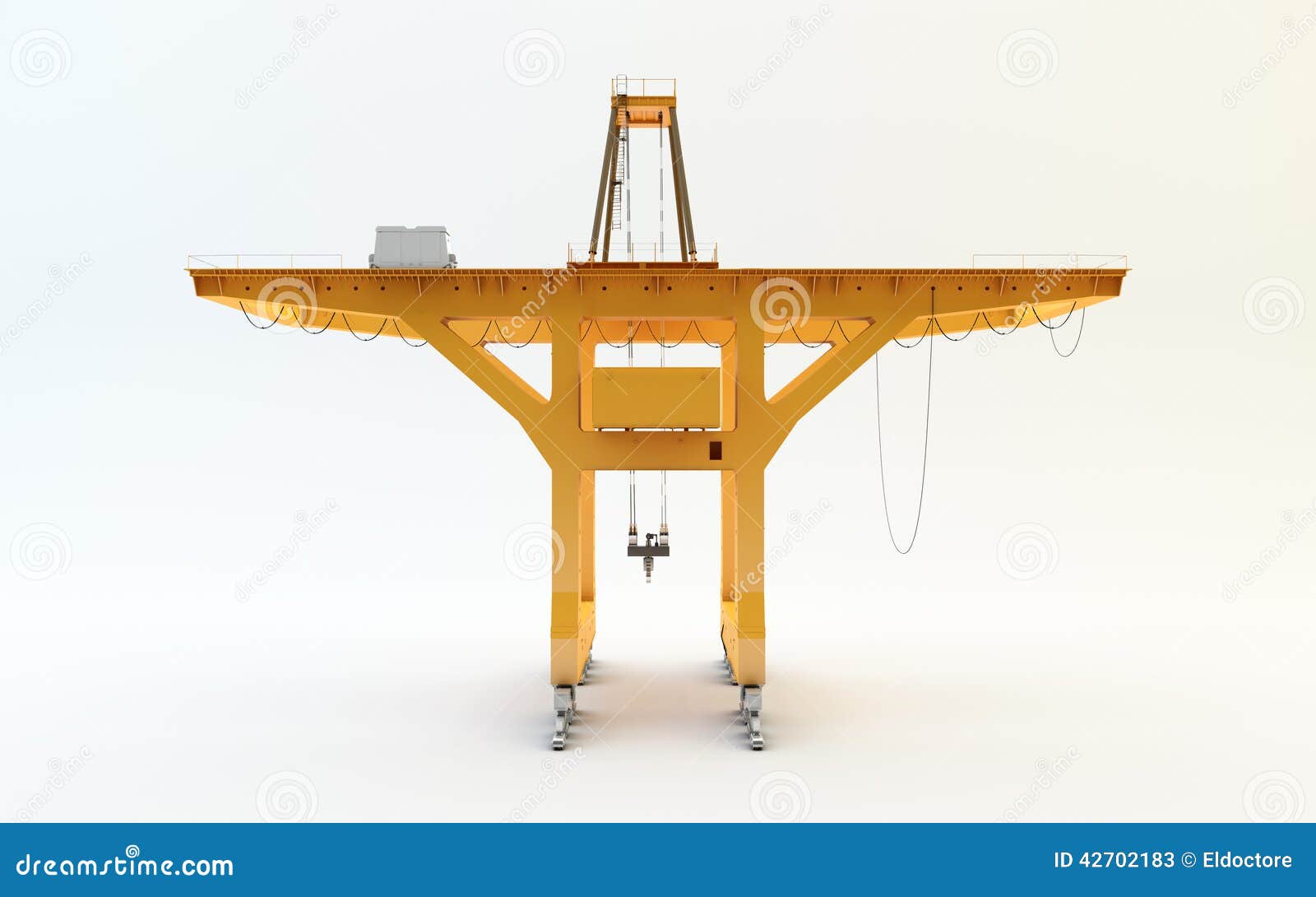 Mobile Container Handler In Action At A Container Terminal. Crane Lifts ...