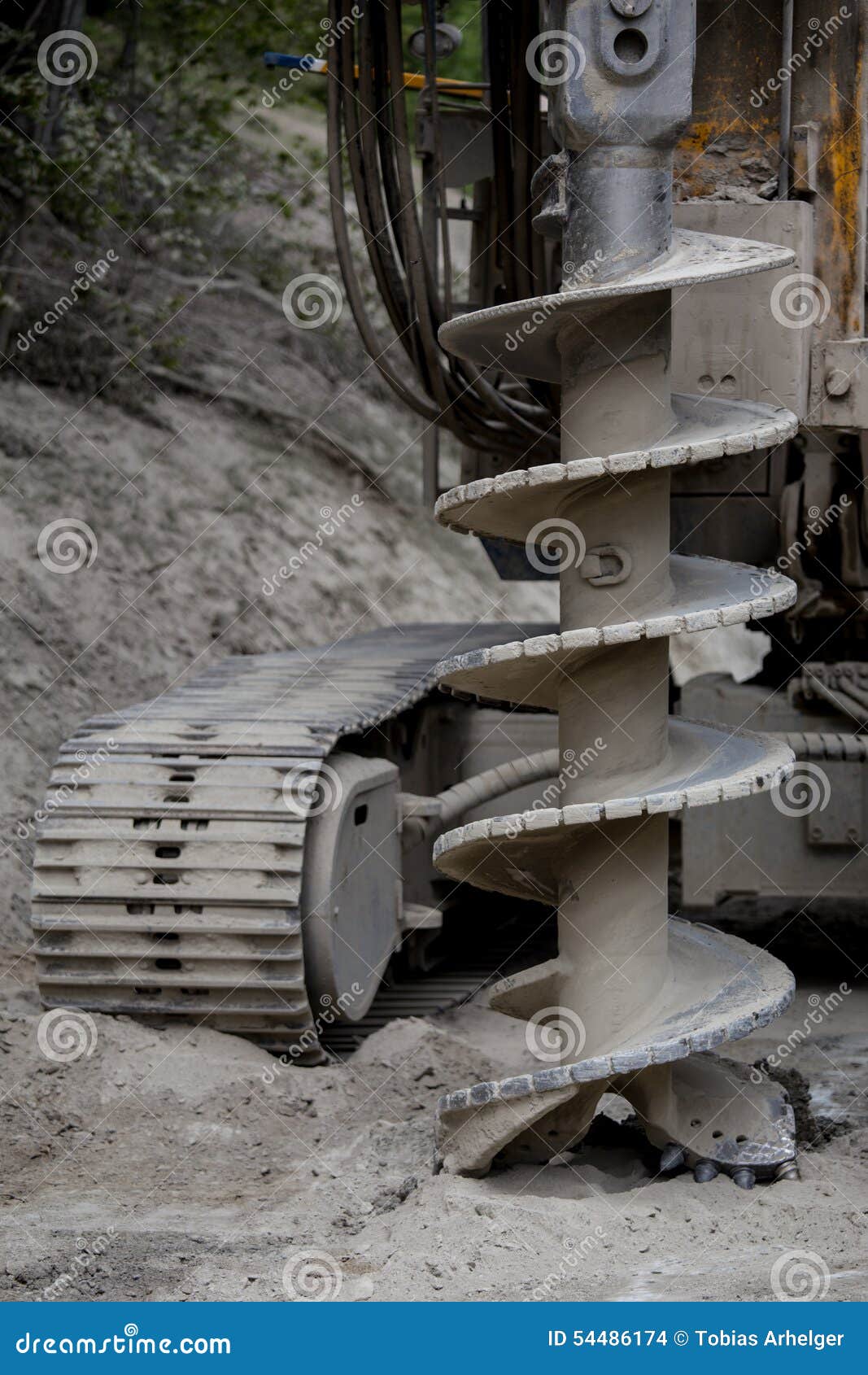 Large Mobile Industrial Drilling Machine Stock Photo - Image of metal ...