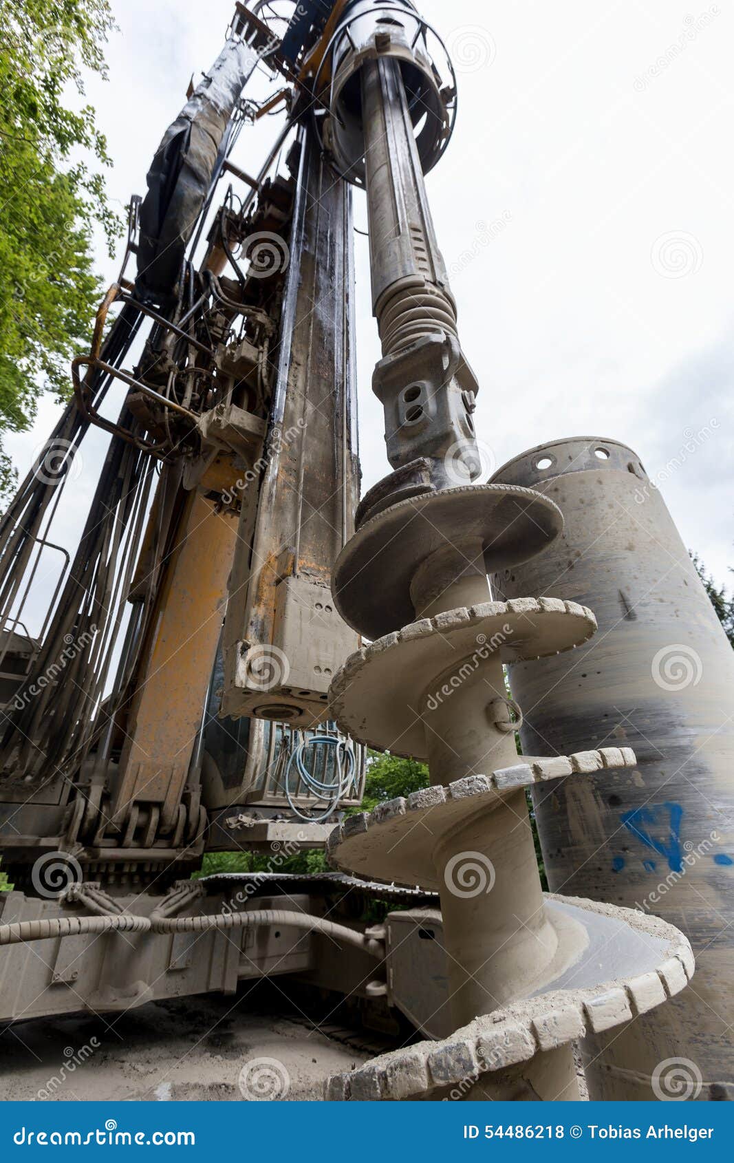 Large Mobile Industrial Drilling Machine Stock Photo - Image of ...