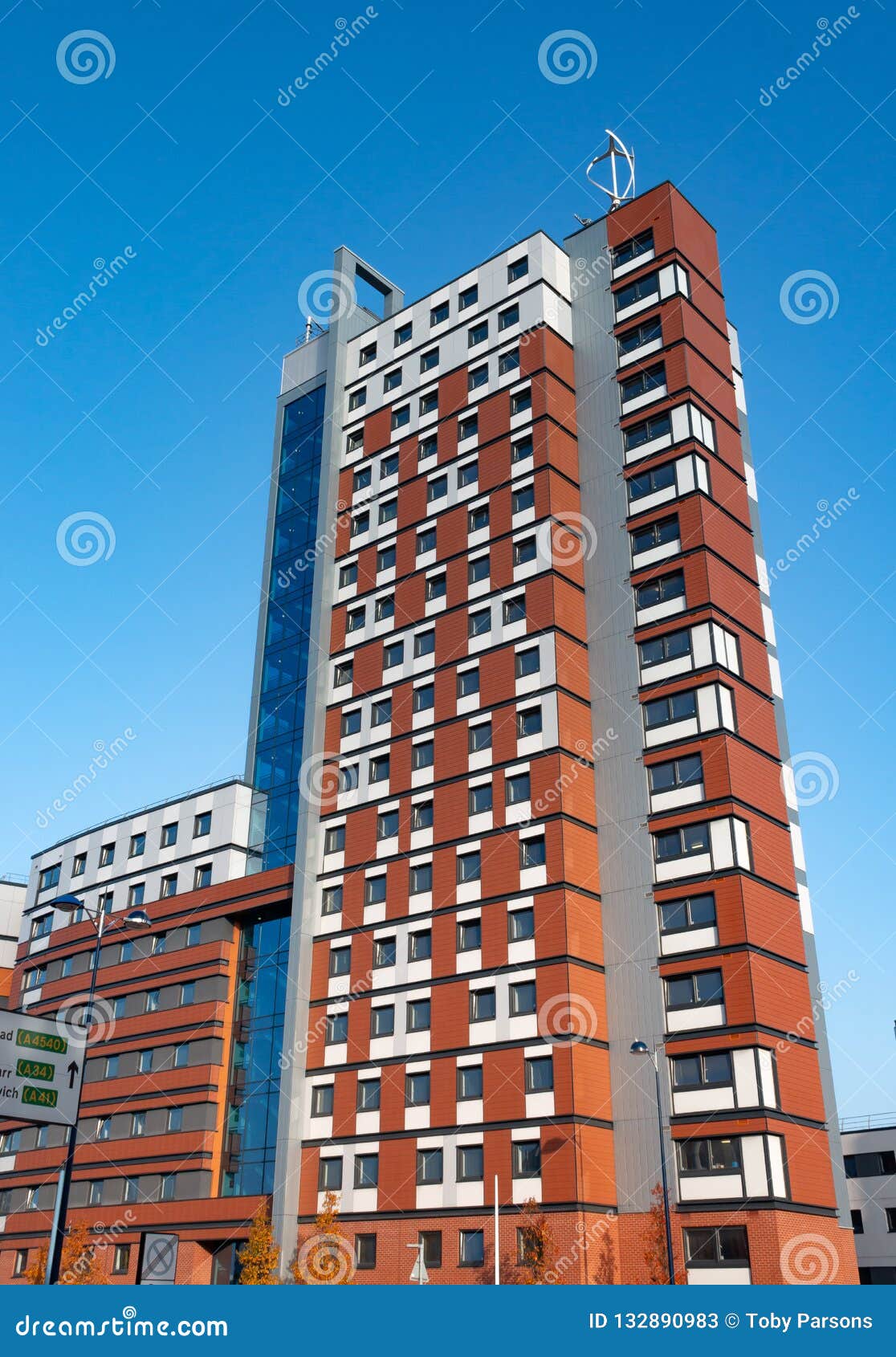 Large, modern building editorial stock photo. Image of west - 132890983