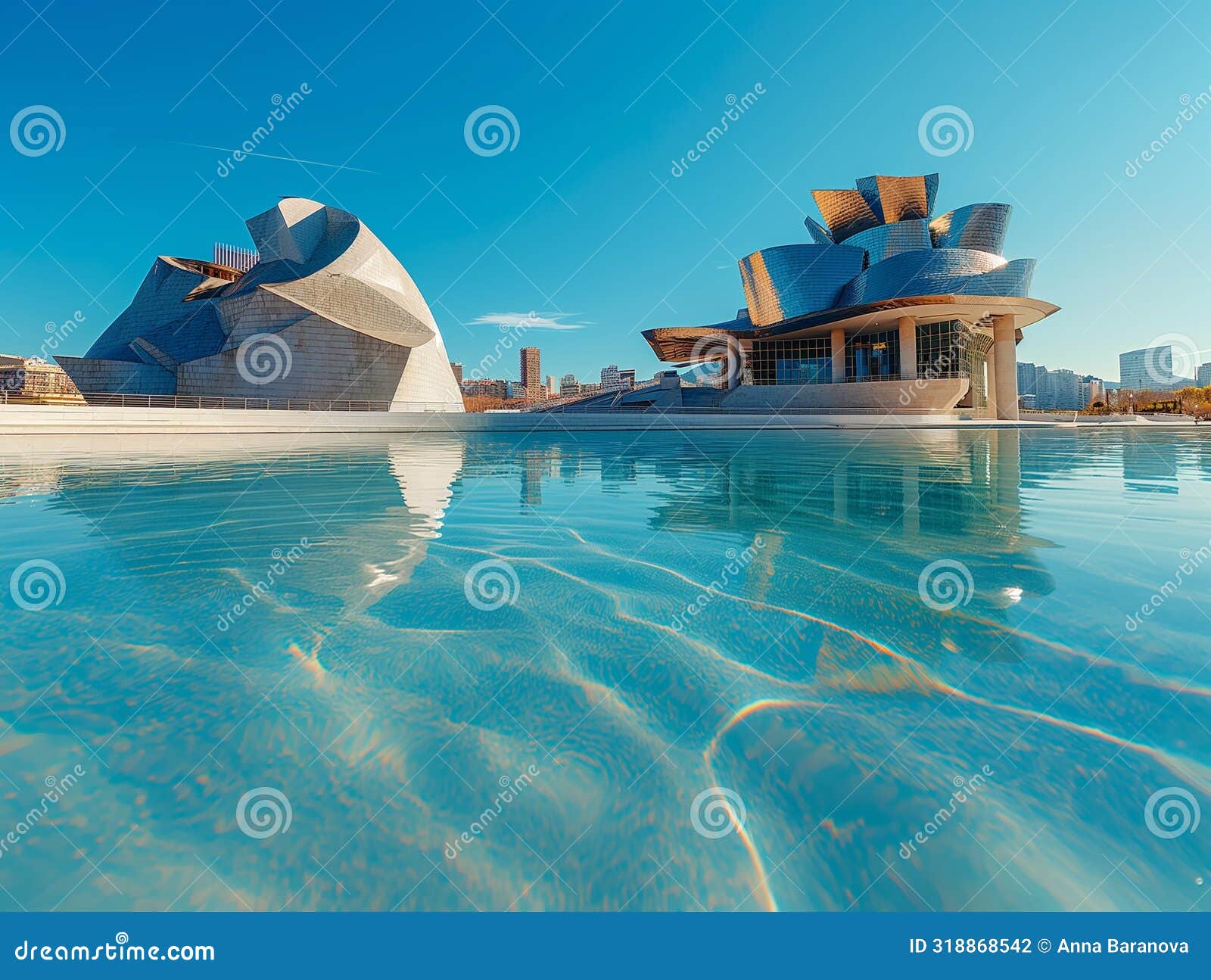 A Large Modern City Building in the Style of Monumental Architecture ...