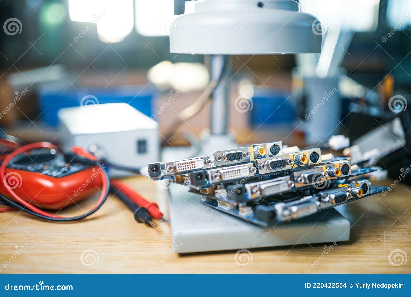 Modern Microscope, Electronic Components in a Scientific Laboratory ...