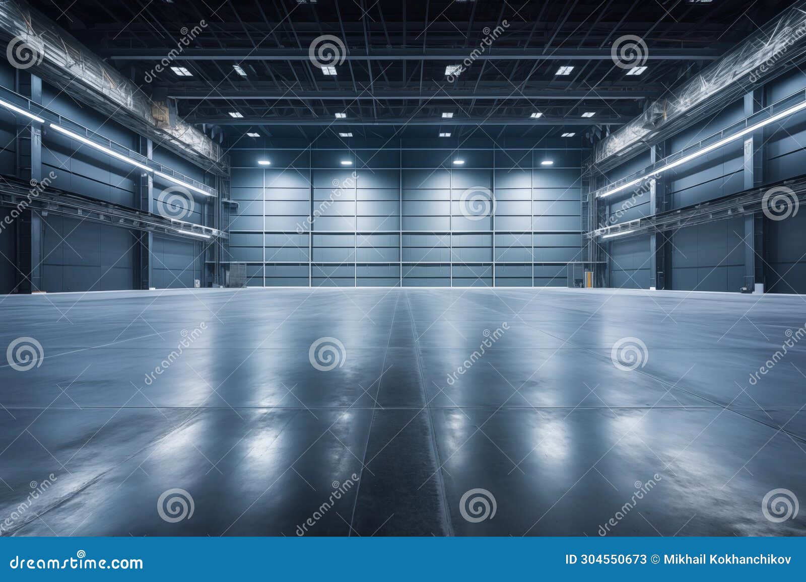 Large Modern Empty Storehouse Stock Image - Image of store, modern ...