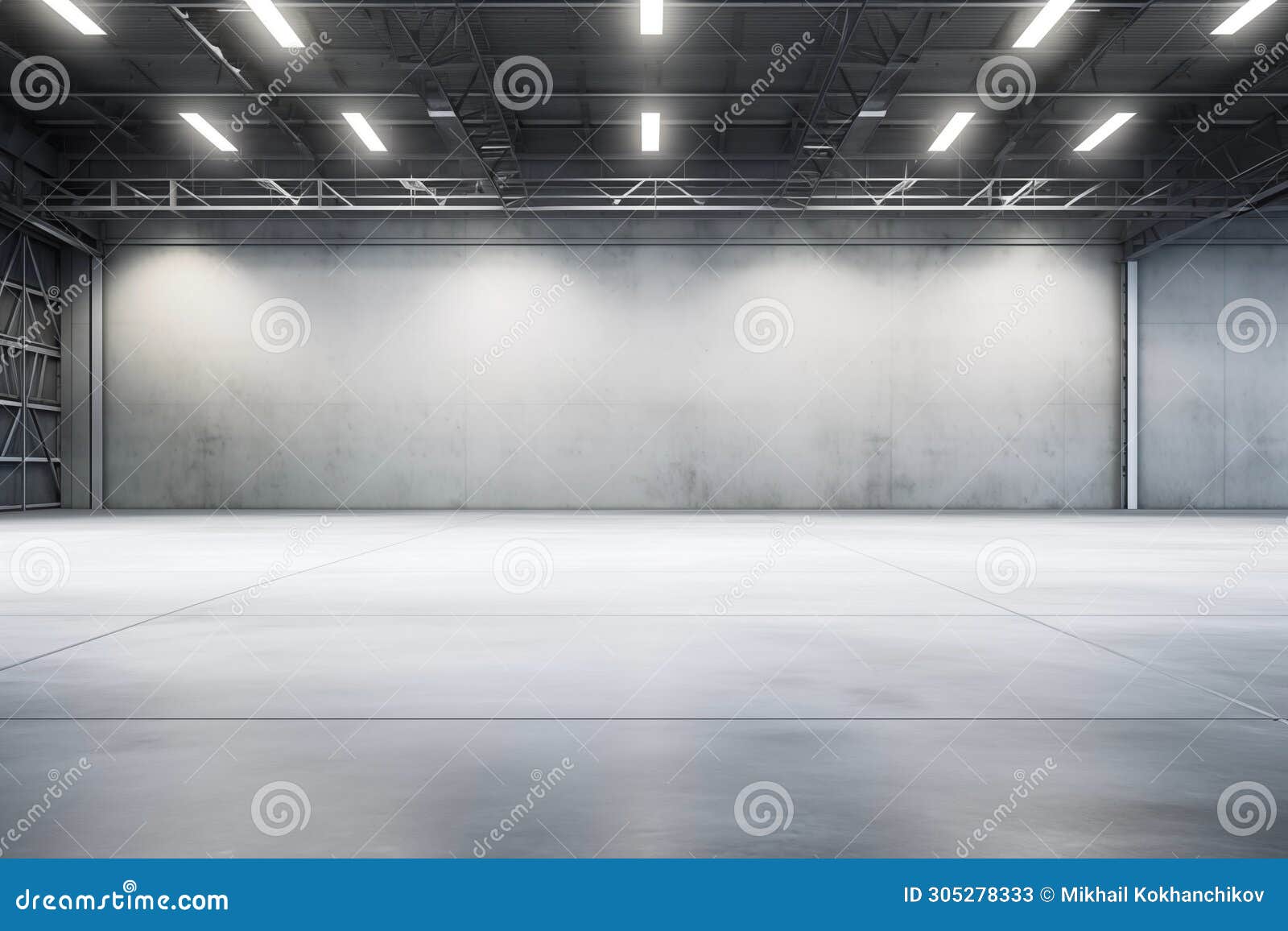 Large Modern Empty Storehouse Stock Image - Image of warehouse, inside ...