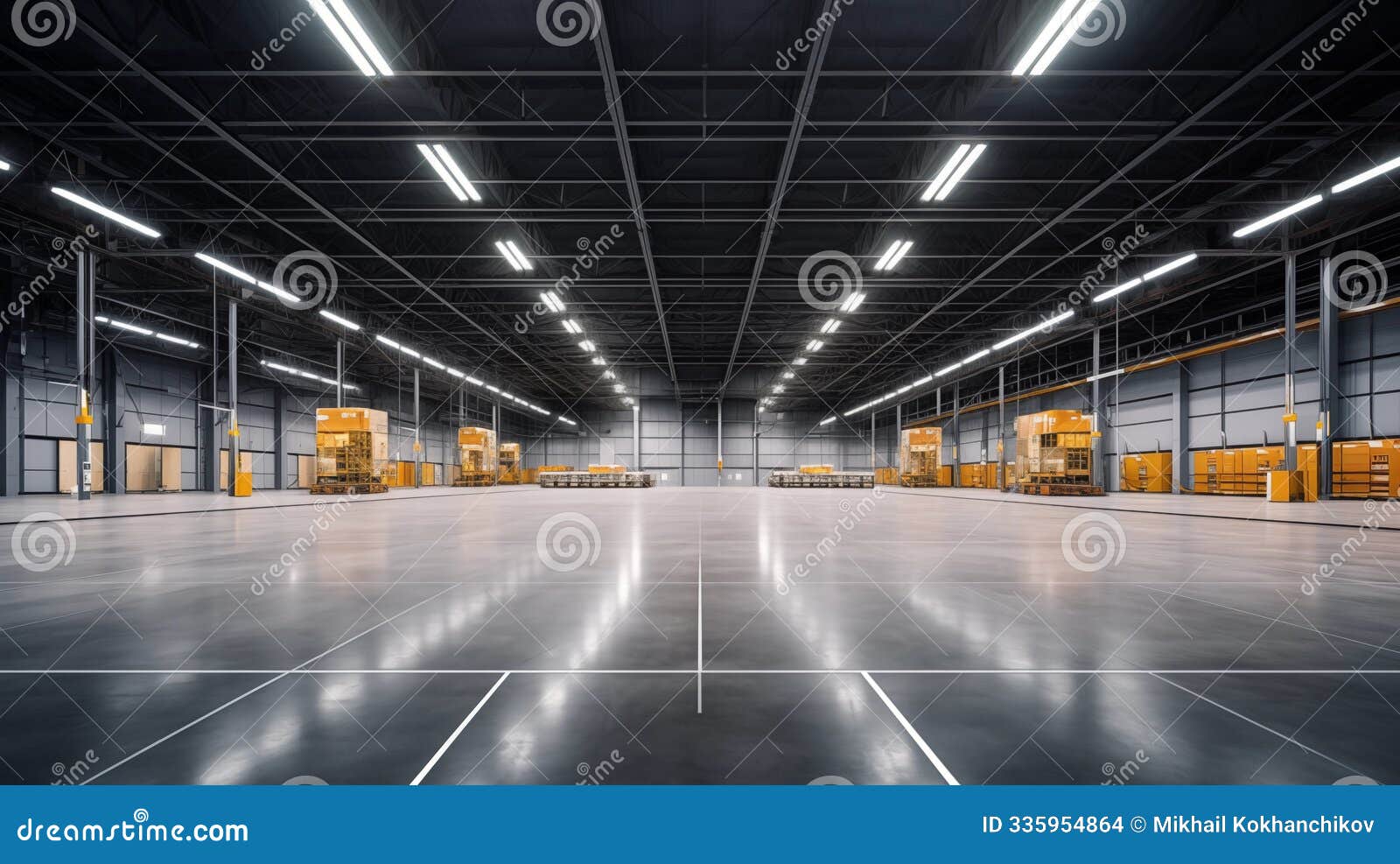 Large Modern Empty Storehouse Stock Photo - Image of empty ...
